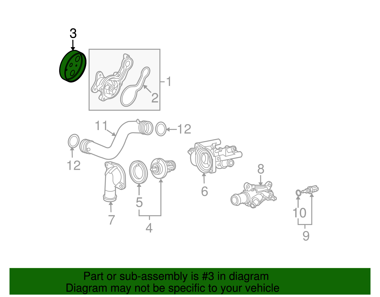 19224-RB0-000 - Pulley 2009-2013 Honda Fit | Honda Parts Online