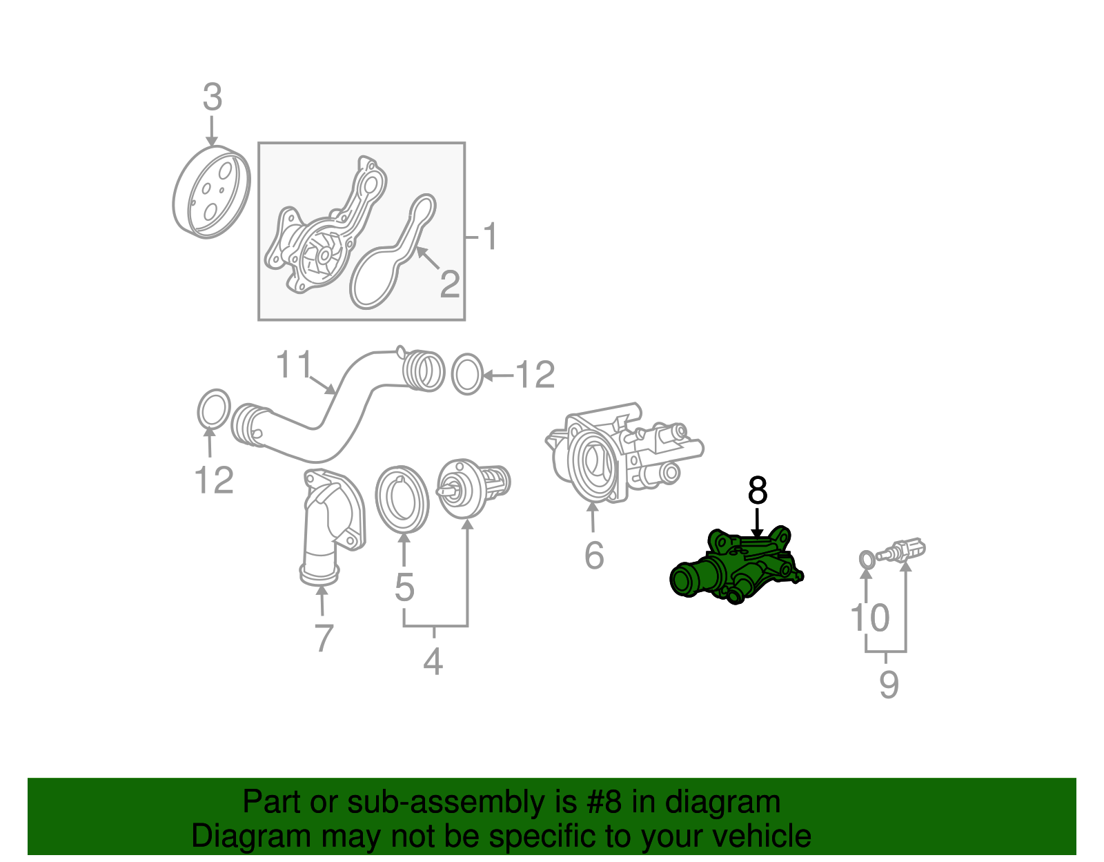19315-RB0-000 - 2009-2013 Honda Fit - Cover Water Outlet | Honda Parts ...