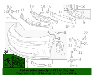 2016-2018 Chevrolet Camaro Front License Plate Bracket 84239328 GM ...