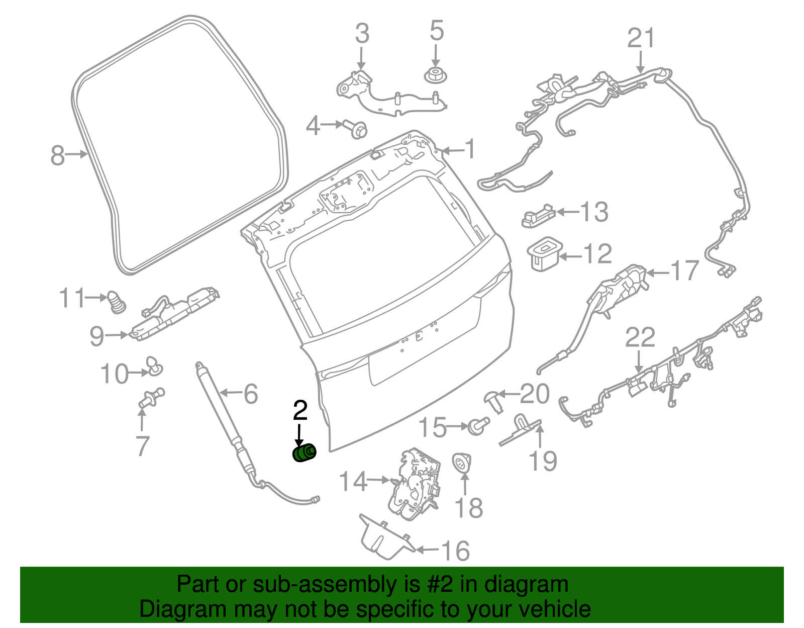 Genuine OEM Lift-Gate Stop Bumper Part# LR102640 Fits 2008-2023 Land ...