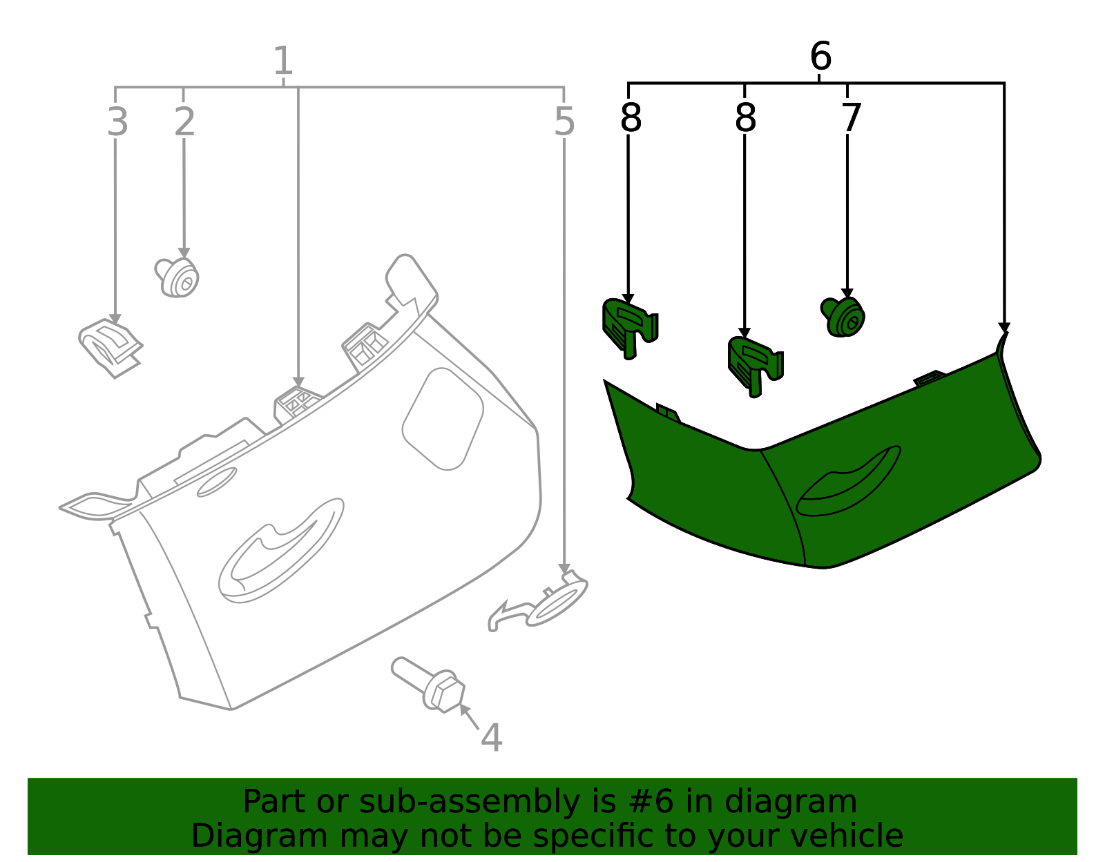 Hyundai - 85855-S8000-RBD - Rear Pillar Trim - 2020-2022 Hyundai ...