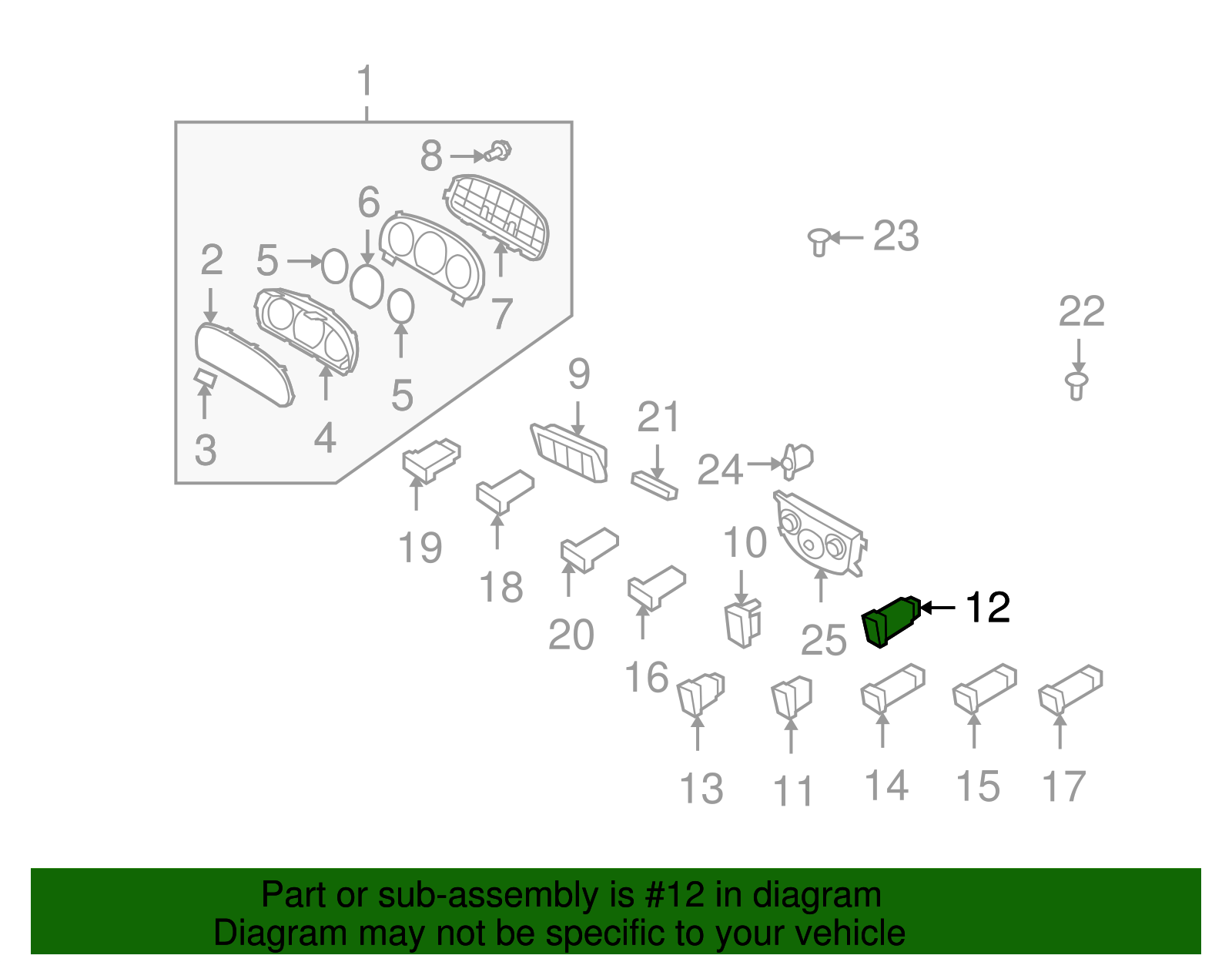 Hyundai - 94950-2B101-SH - Rheostat - 2010-2012 Hyundai Santa Fe | OEM ...