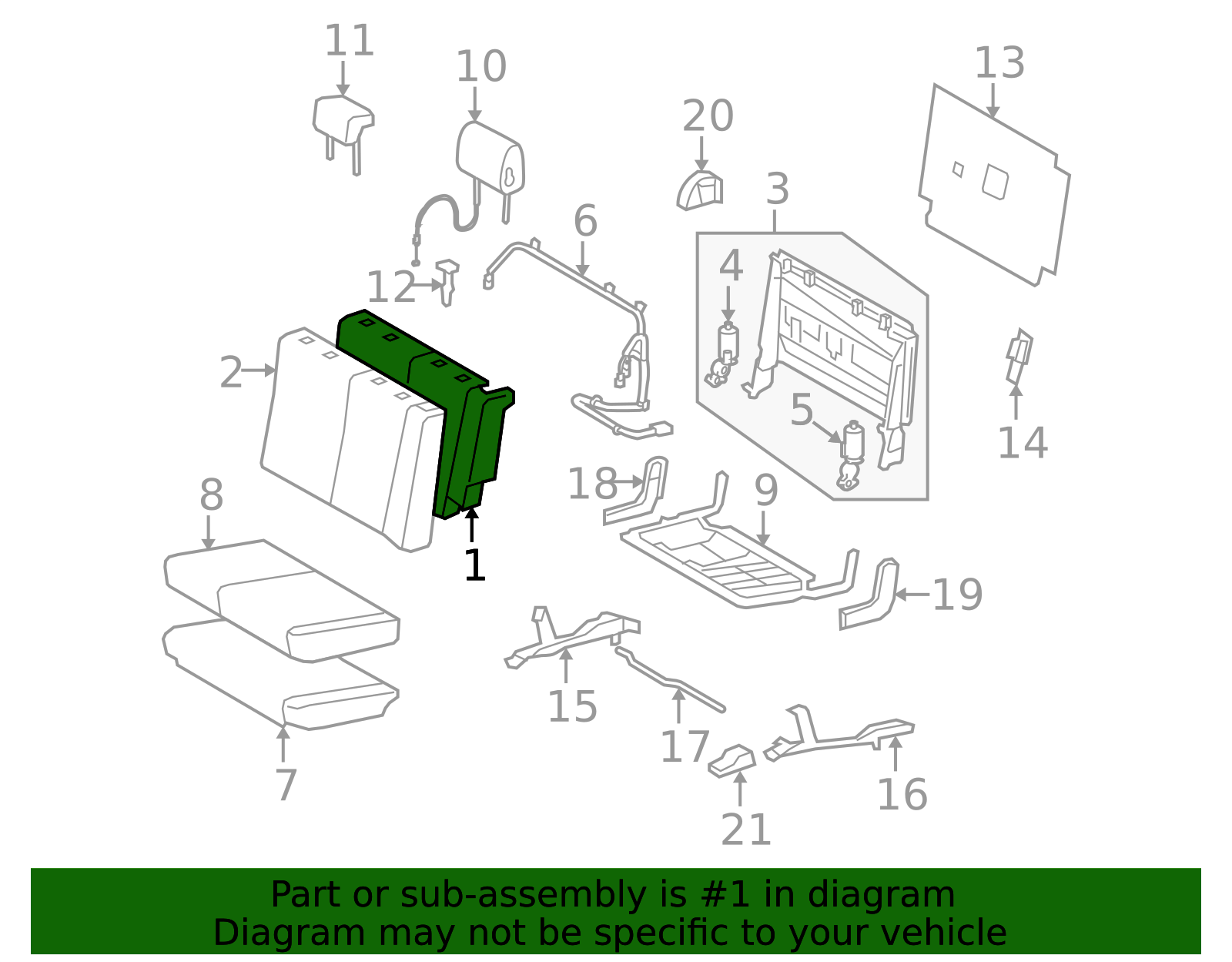 71652-0C130 - High-Quality Seat Back Cushion for 2008-2021 Toyota ...