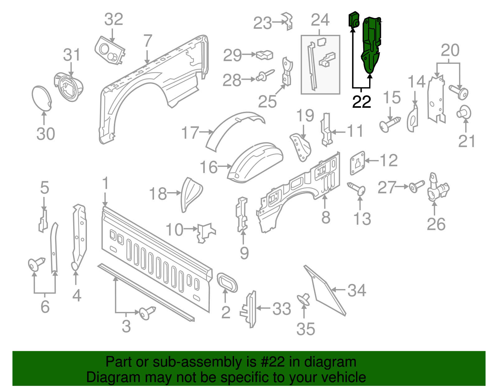 Genuine OEM Ford Part - Corner Reinforced PC3Z-9941038-A | Genuine OEM ...