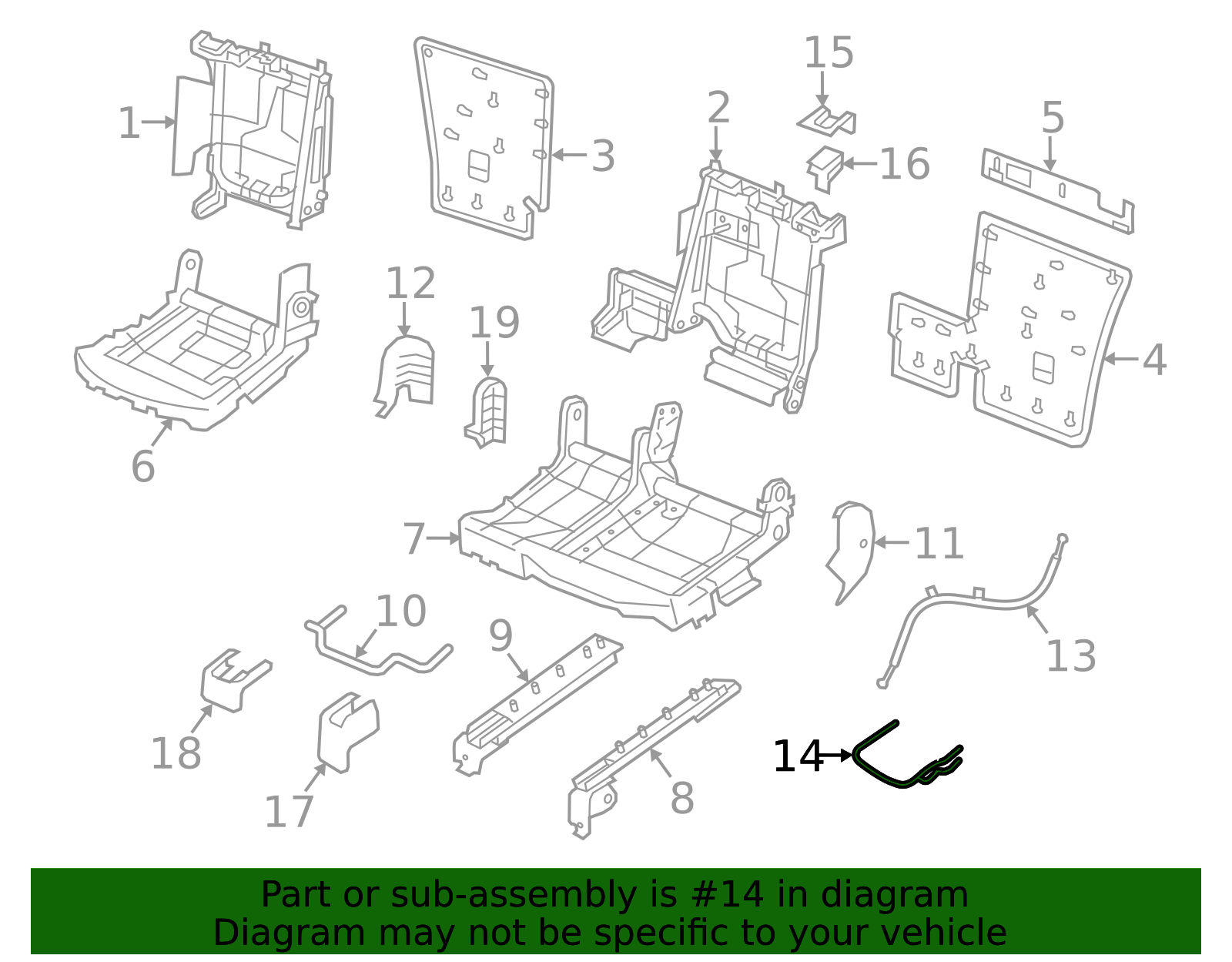 2014-2020 Nissan Rogue Control Cable 88997-4BA1A | My Nissan Part