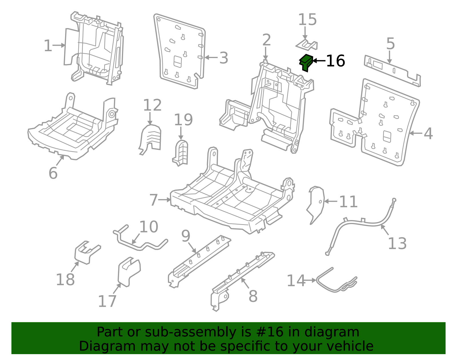 2014-2020 Nissan Rogue Folding Seat Latch Release Handle 88573-4BA1B ...