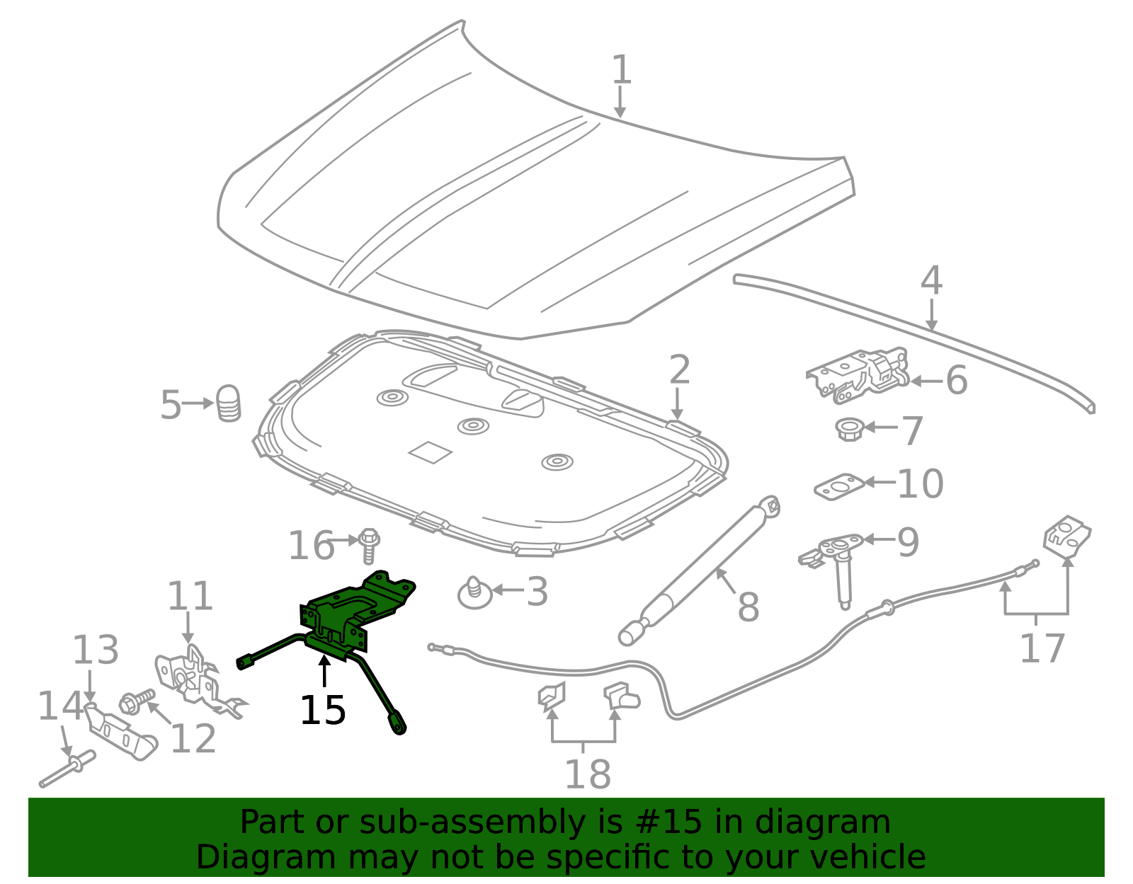 2018-2020 Buick Hood Primary Latch Mount Panel Bracket 39143307 ...