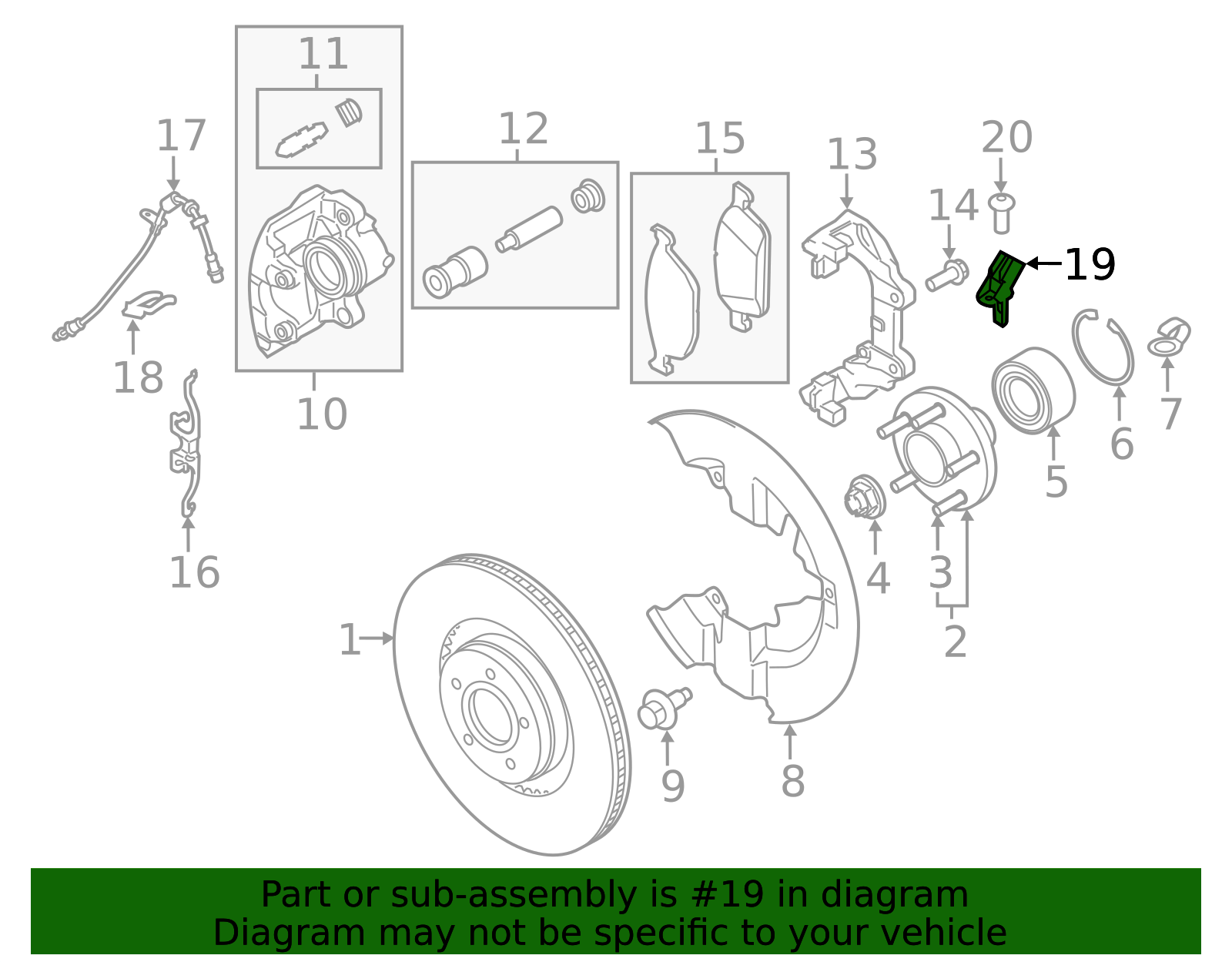 2012-2019 Ford Motorcraft ABS Sensor BRAB-531 | TascaParts.com