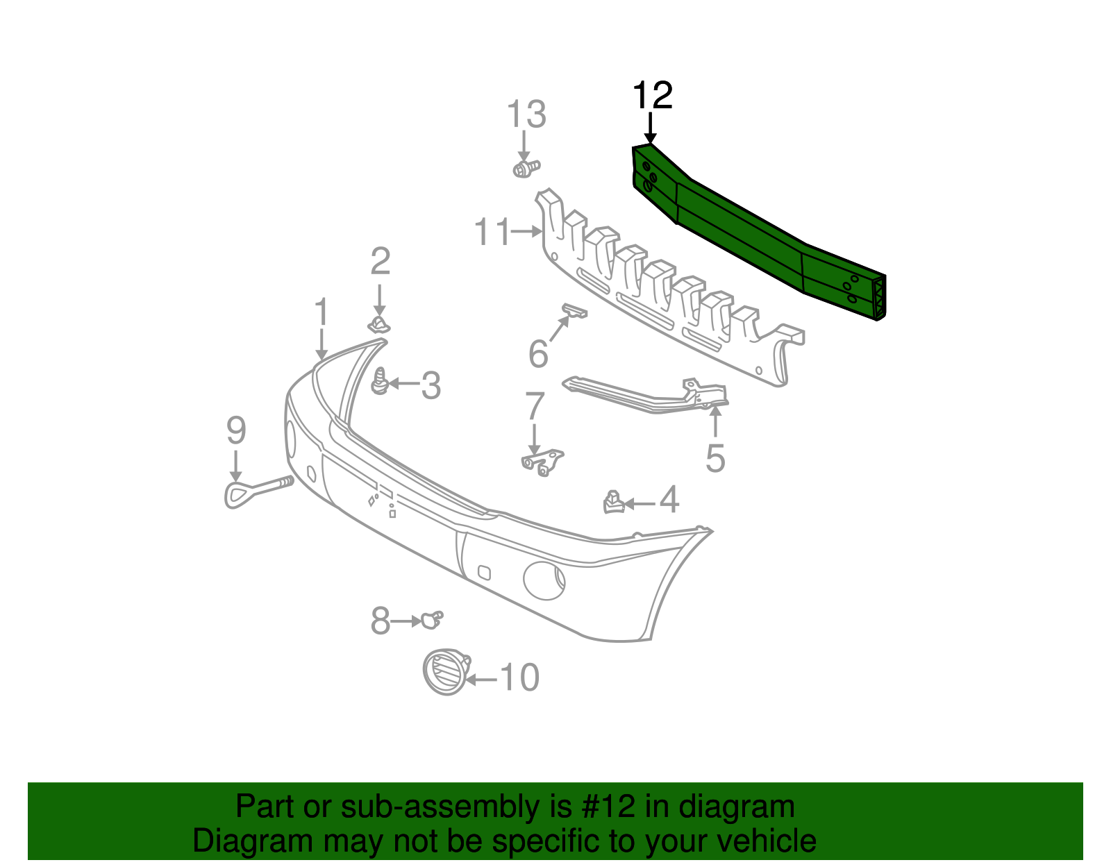 2004-2007 Toyota Highlander Impact Bar 52131-48080 | Toyota Parts Center