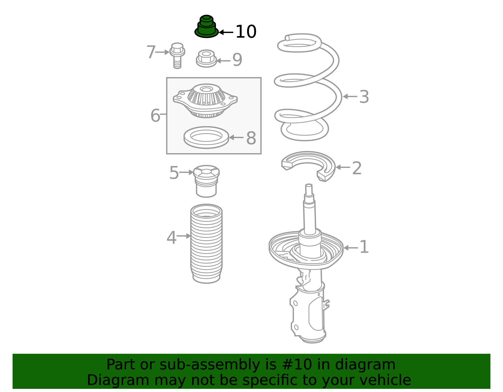 84213094 - Front Suspension Strut Nut Cap Paradise GM Parts