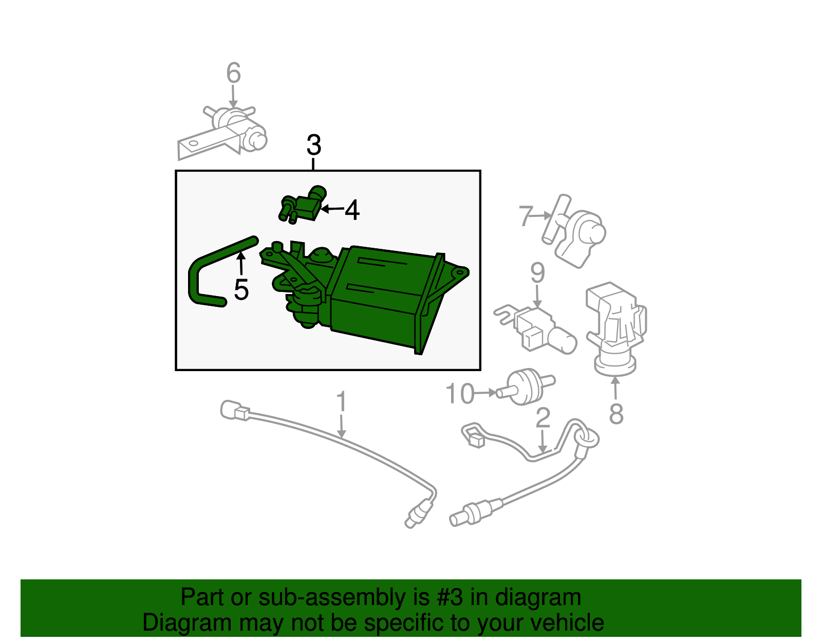 2005-2010 Pontiac Vibe Vapor Canister 88973481 | OEM Parts Online