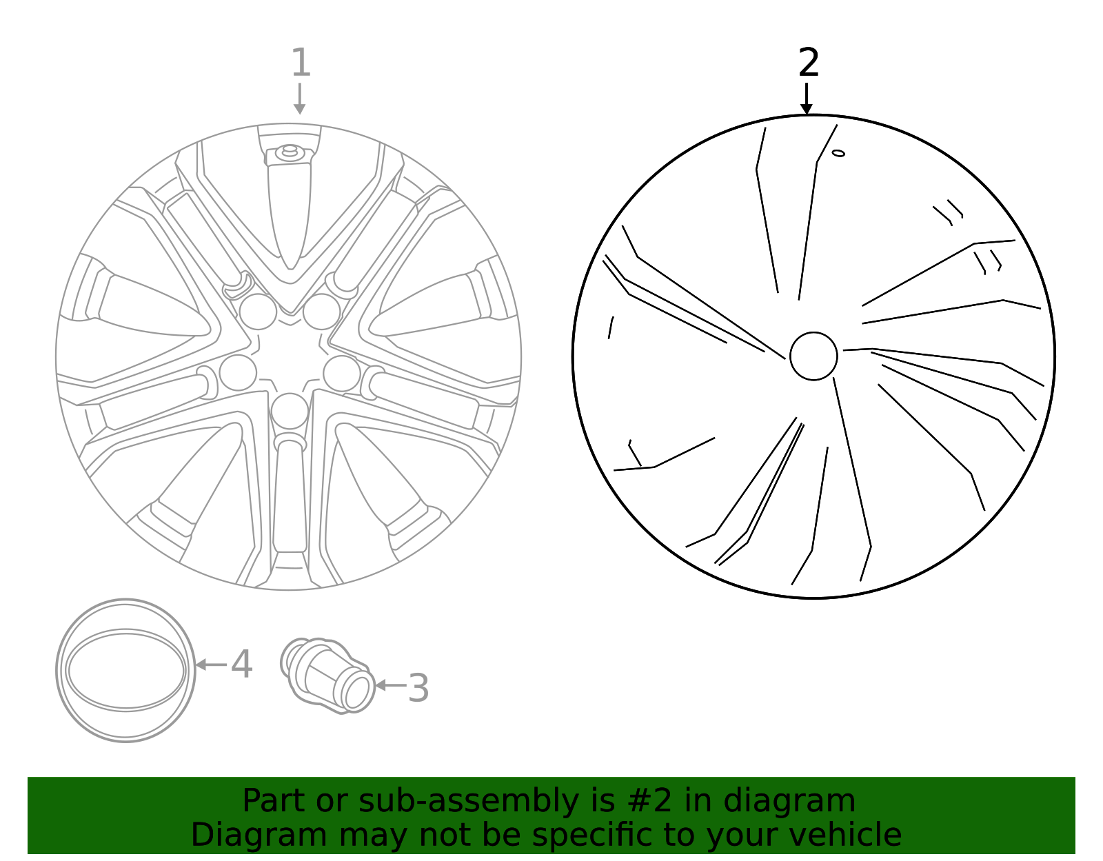 2021-2024 Toyota Mirai Wheel Disc Chrome P 4261A-62031 | Toyota Parts ...