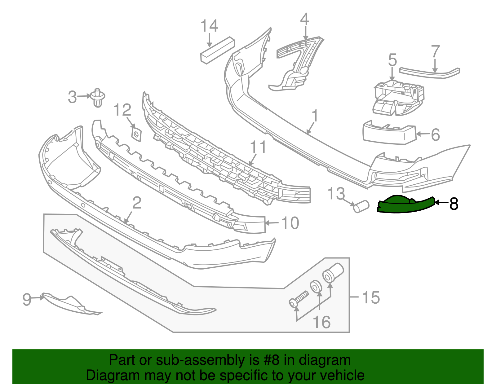 31111185 - Reflector plate right - 2007-2014 Volvo XC90 | Volvo OEM ...