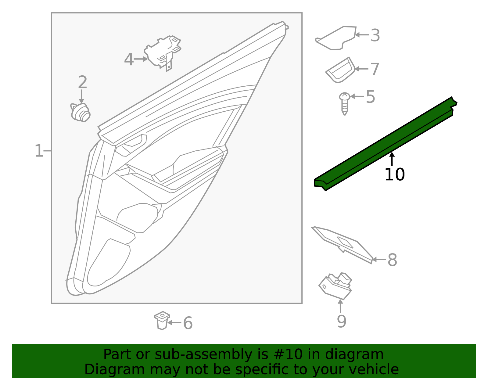 BJS7-73-821C - Belt Weather-Strip - 2014-2016 Mazda 3 | Mazda Swag