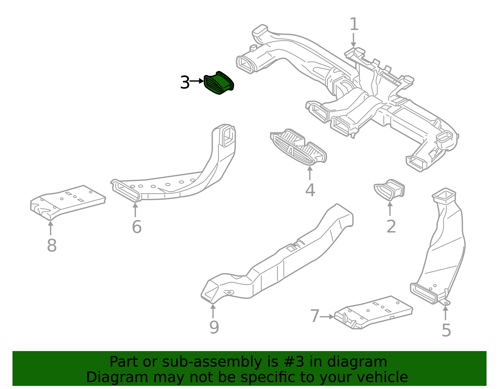 Hyundai - 97480-S2000-VCS - Vent Louver - 2019-2023 Hyundai Santa Fe ...