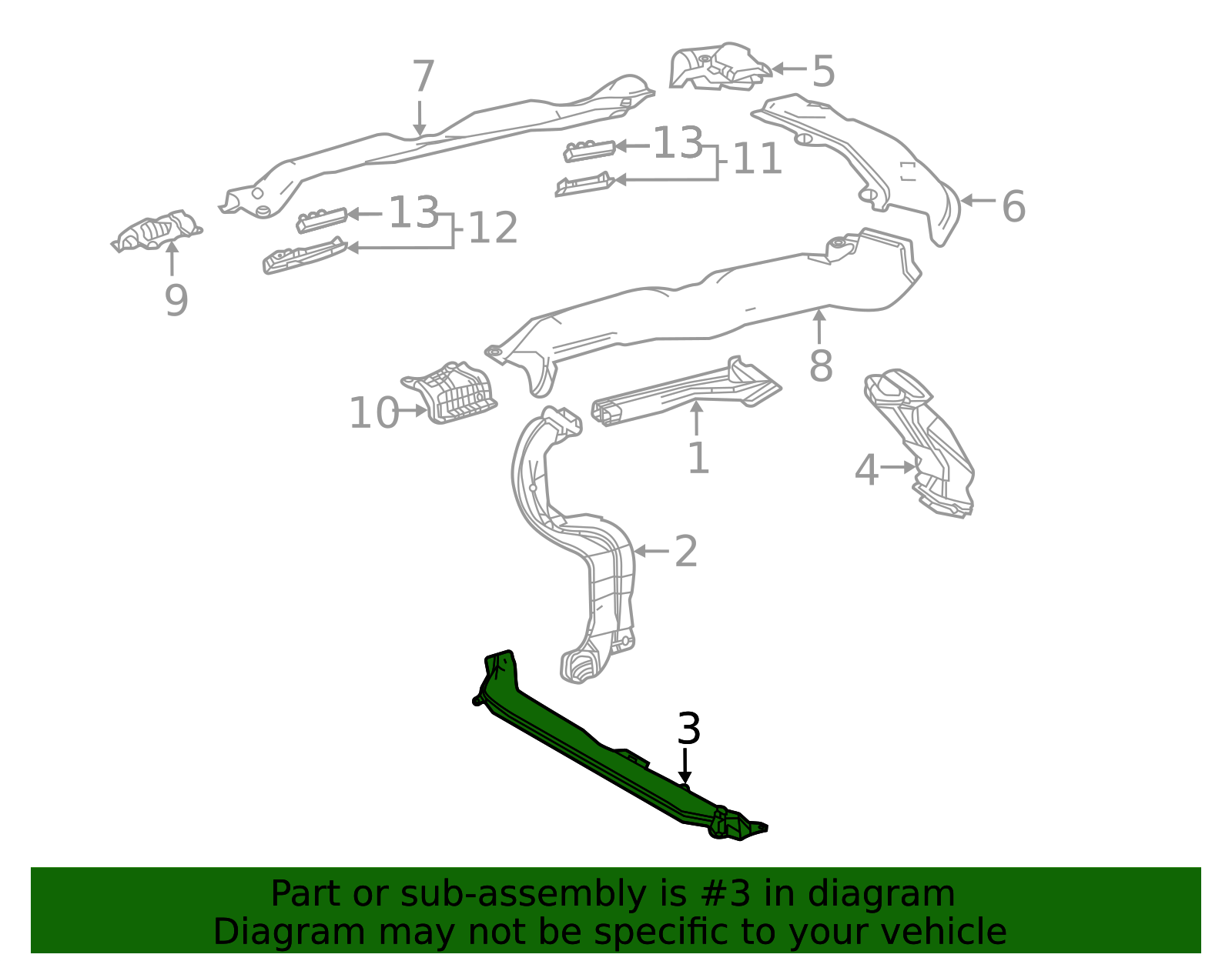 2021-2025 Toyota Sienna Floor Duct 87212-08080 | Toyota Parts Center