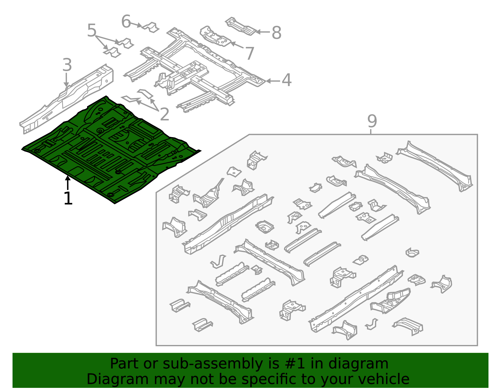 65112-A9700 - Front Floor Pan 2015-2018 Kia Sedona | Kia.Parts Store