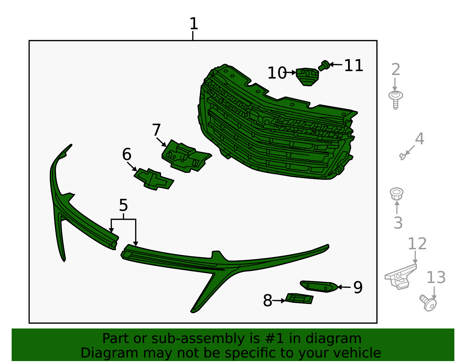 85573308 - Grille Assembly 2022-2024 Chevrolet Equinox | Gateway Buick ...