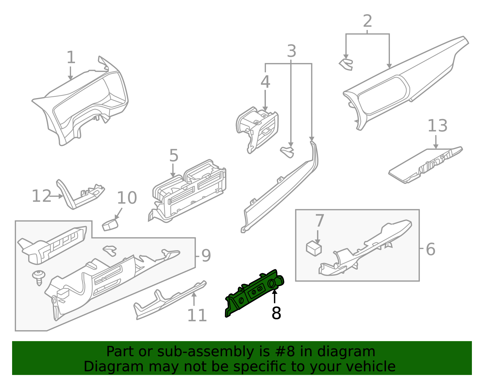 96912-6RR0A - Console Panel Official Nissan Parts Store
