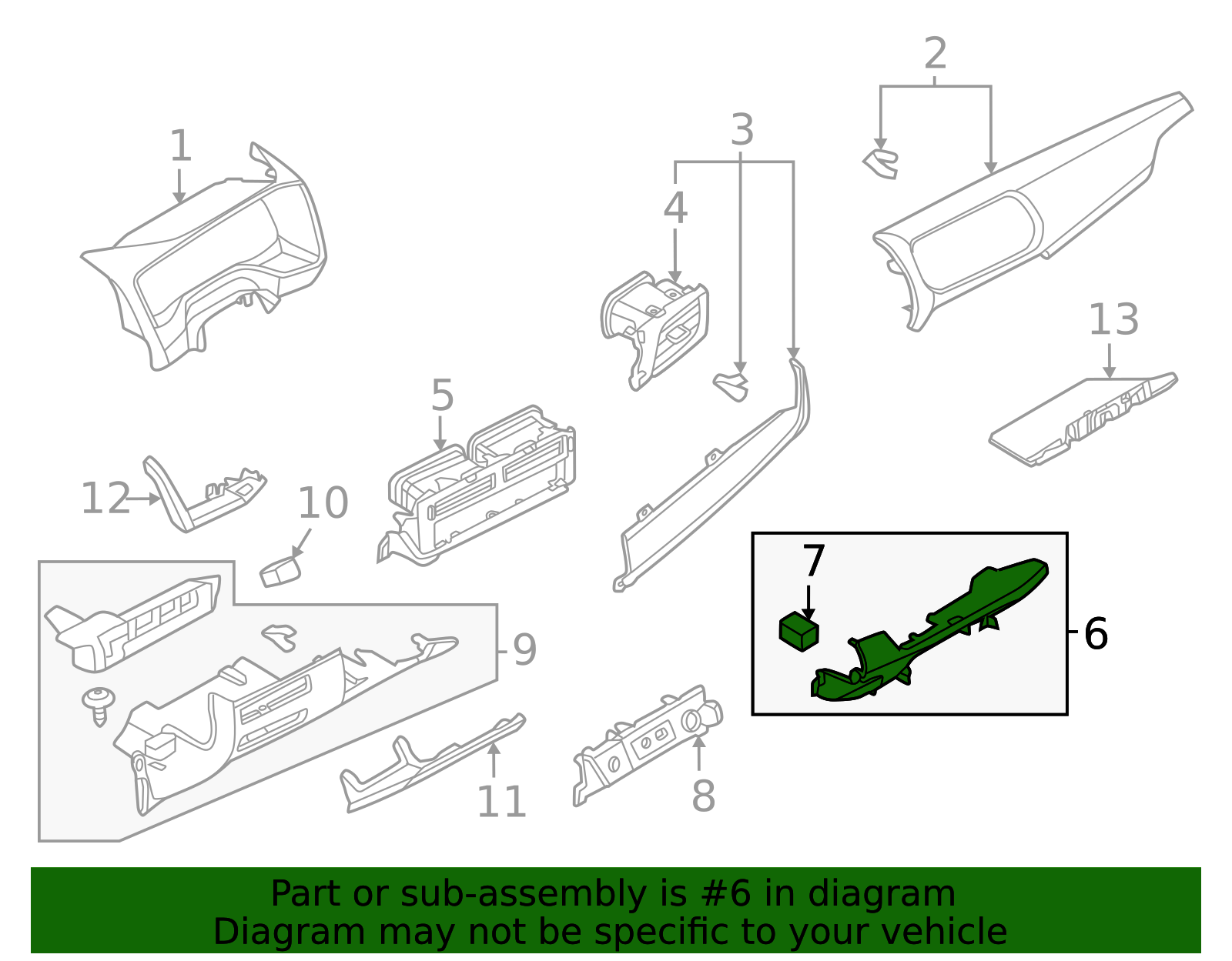 68104-6RR0A - 2021-2025 Nissan Rogue - Center Panel | Anicra Nissan Parts