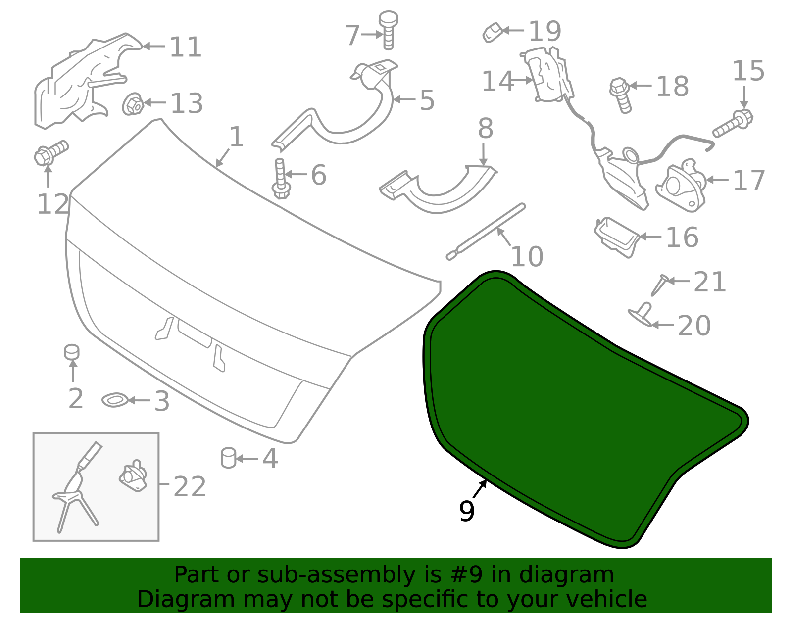 87321-J6000 - Weatherstrip 2019-2020 Kia K900 | Kia.Parts Store