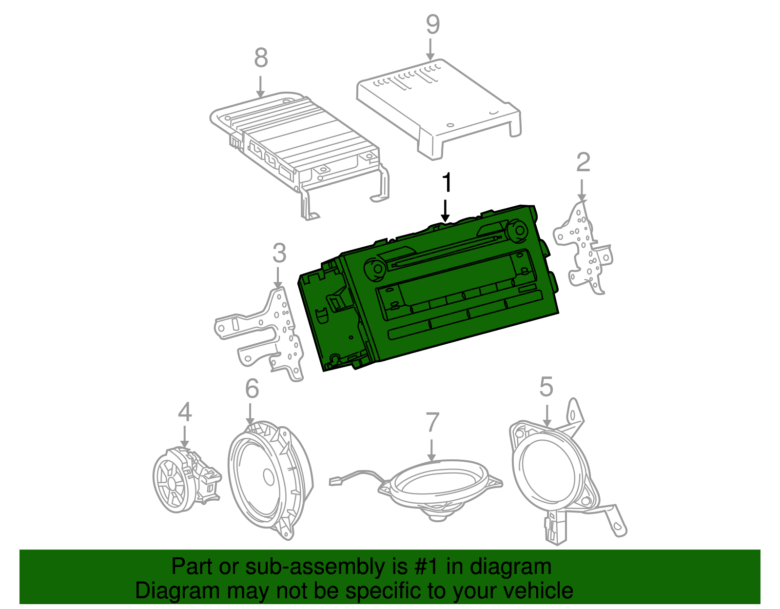 86120-12E50 - AM/FM CD - 2013 Toyota Corolla | Lithia Toyota Parts