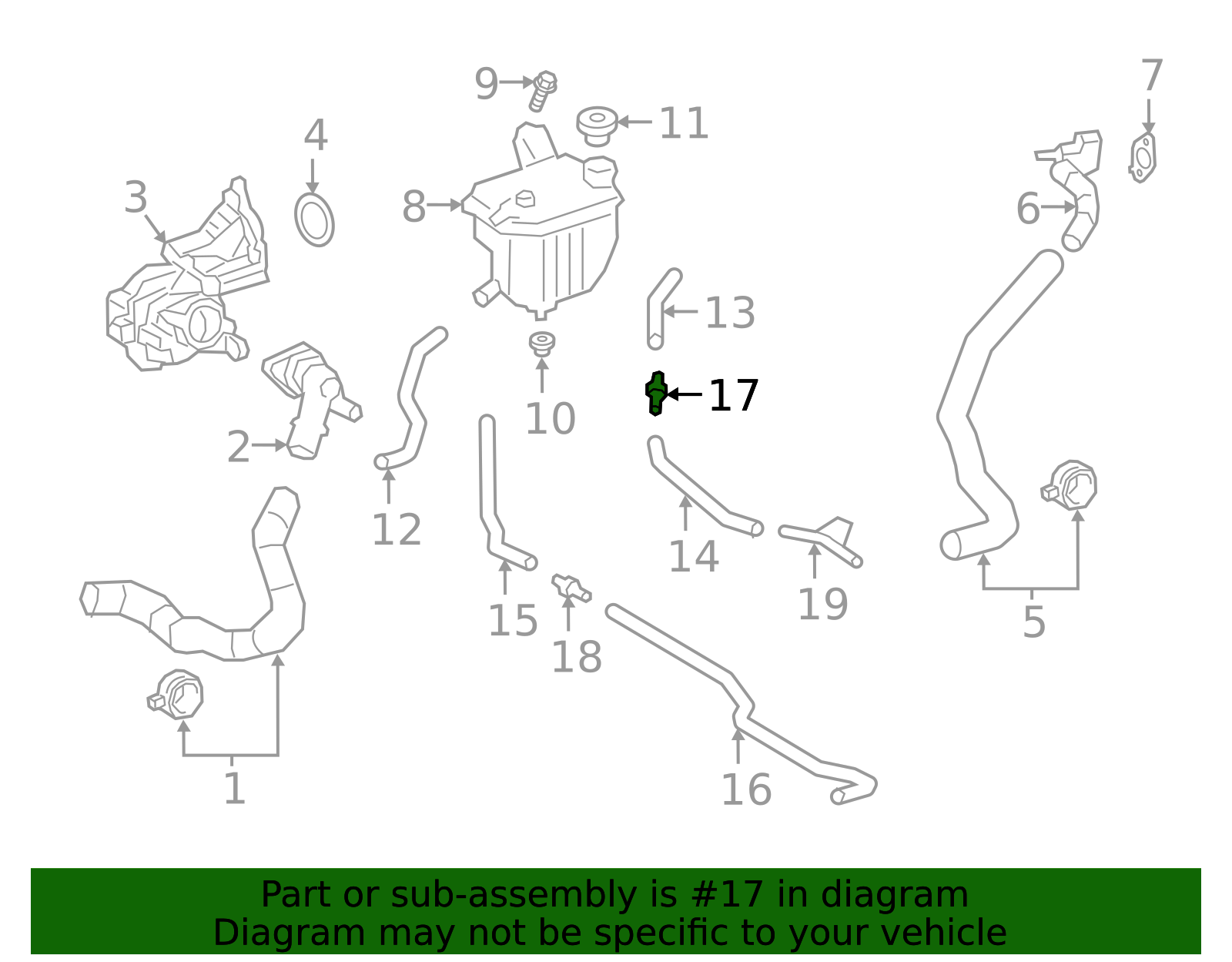 Cooling System Bypass Line Adapter 16268-F2010 | Toyota Parts Express