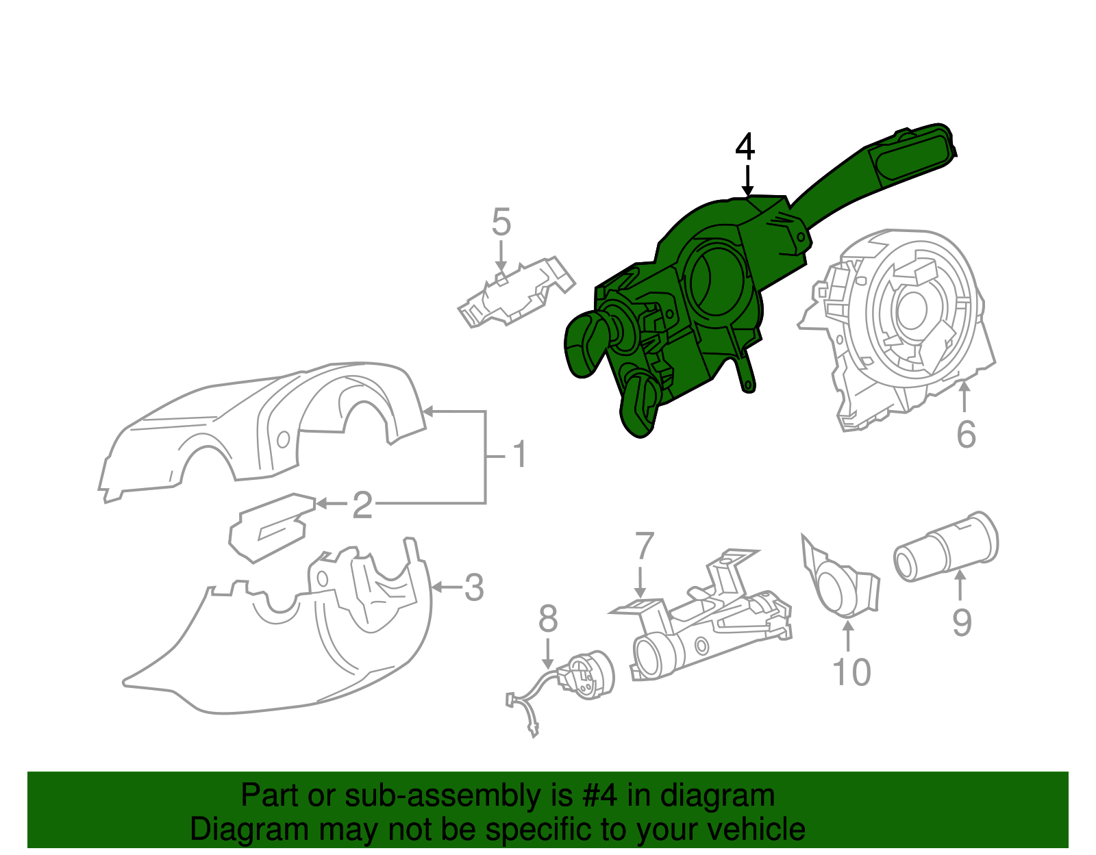 2010-2014 Volkswagen Multi-Function Switch 5K0-953-513-M-9B9 | VW ...