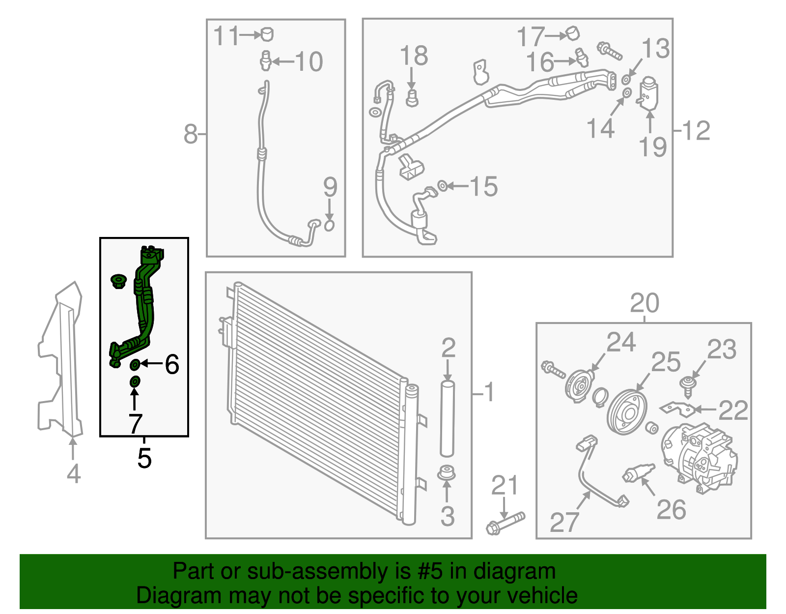 2013-2018 Hyundai Santa Fe Sport Front AC Tube 97761-2W001 | OEM Parts ...