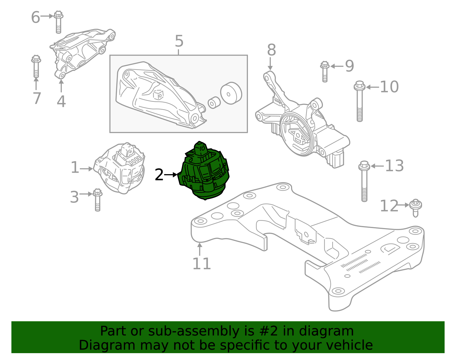 22-11-7-582-317 - 2021-2024 BMW 330i - Motor Mount | Buy BMW Parts Now