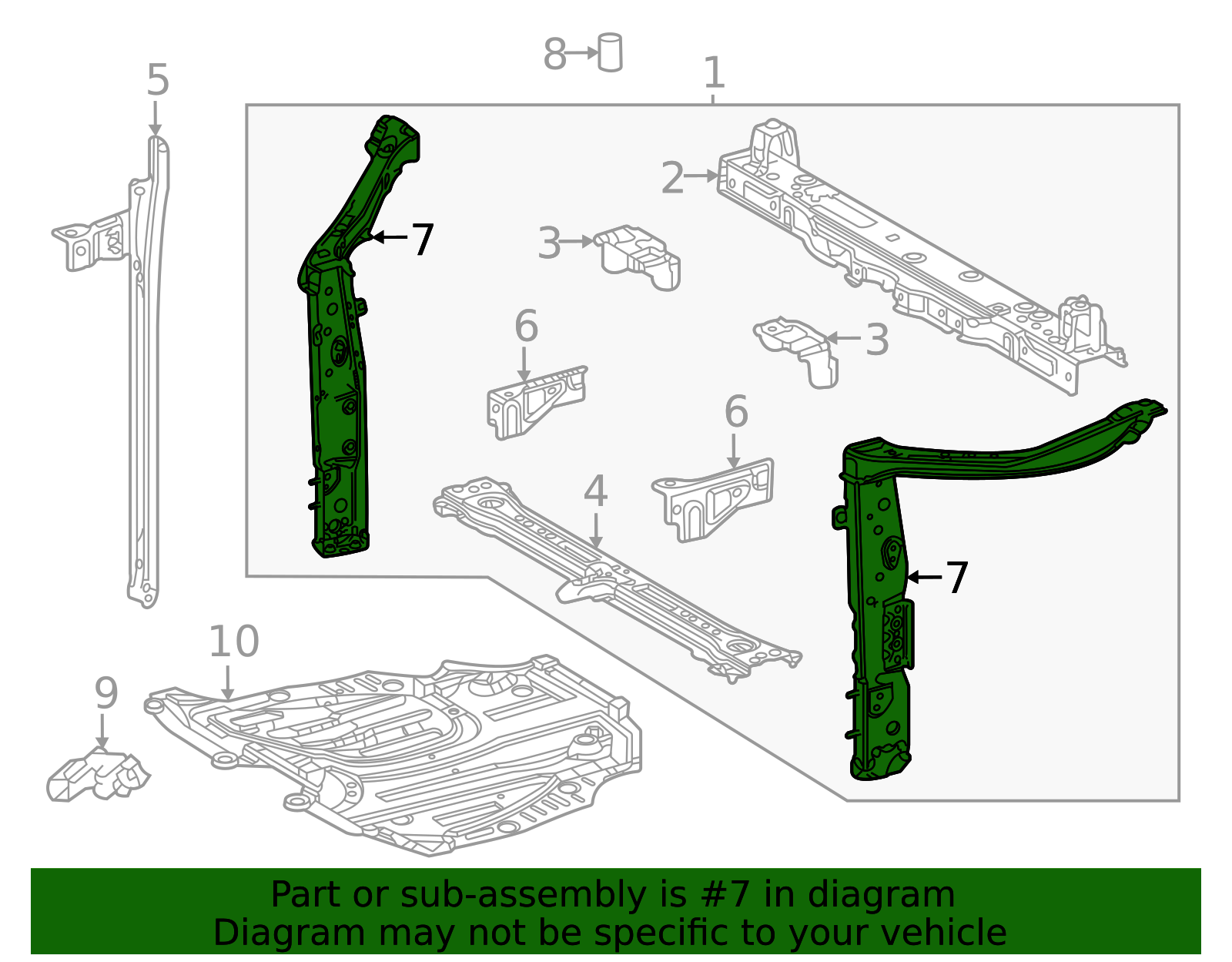 53202-08050 - 2021-2024 Toyota Sienna - Side Support | Nucar Toyota Parts