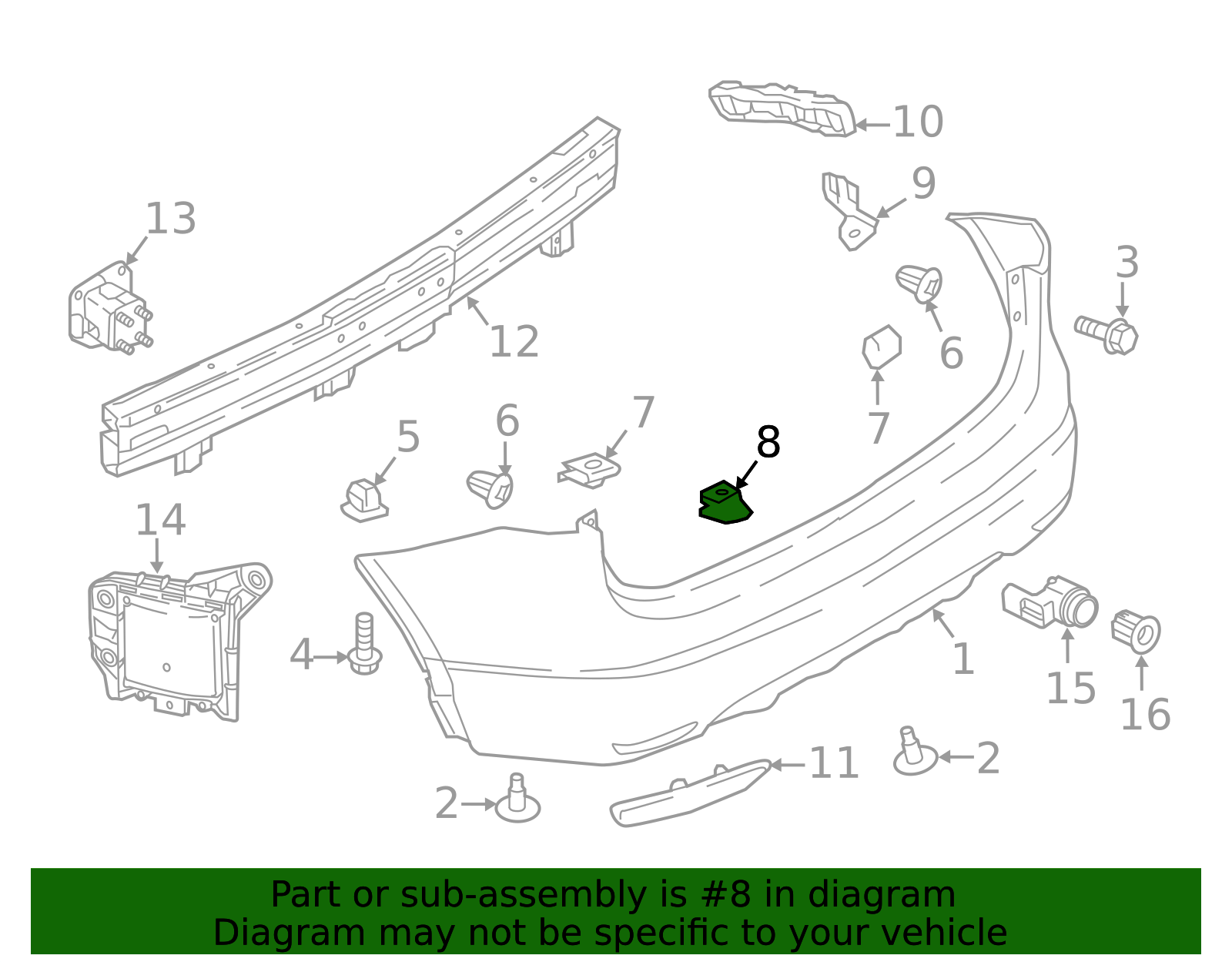 Genuine Bumper Cover Fastener - 85284-JD00A | NissanParts.cc | Nissan ...