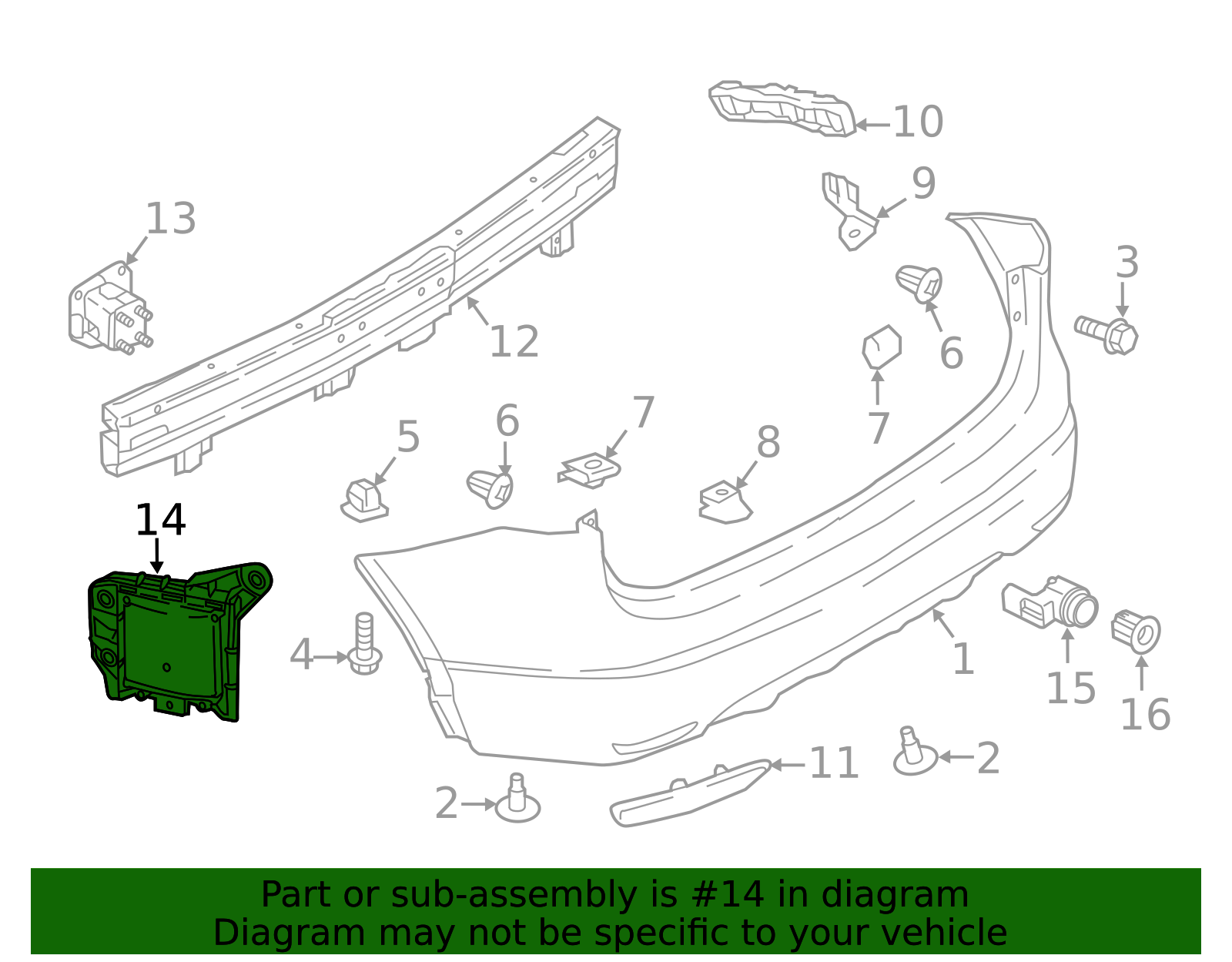 2017-2019 Nissan Blind Spot Radar 284K1-HV00A | Nissan Parts Central