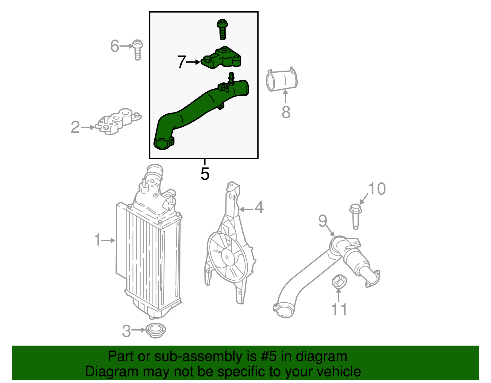 GN1Z-6F073-C - Inter-Cooler Hose 2018-2021 Ford EcoSport | Group 1 Auto ...