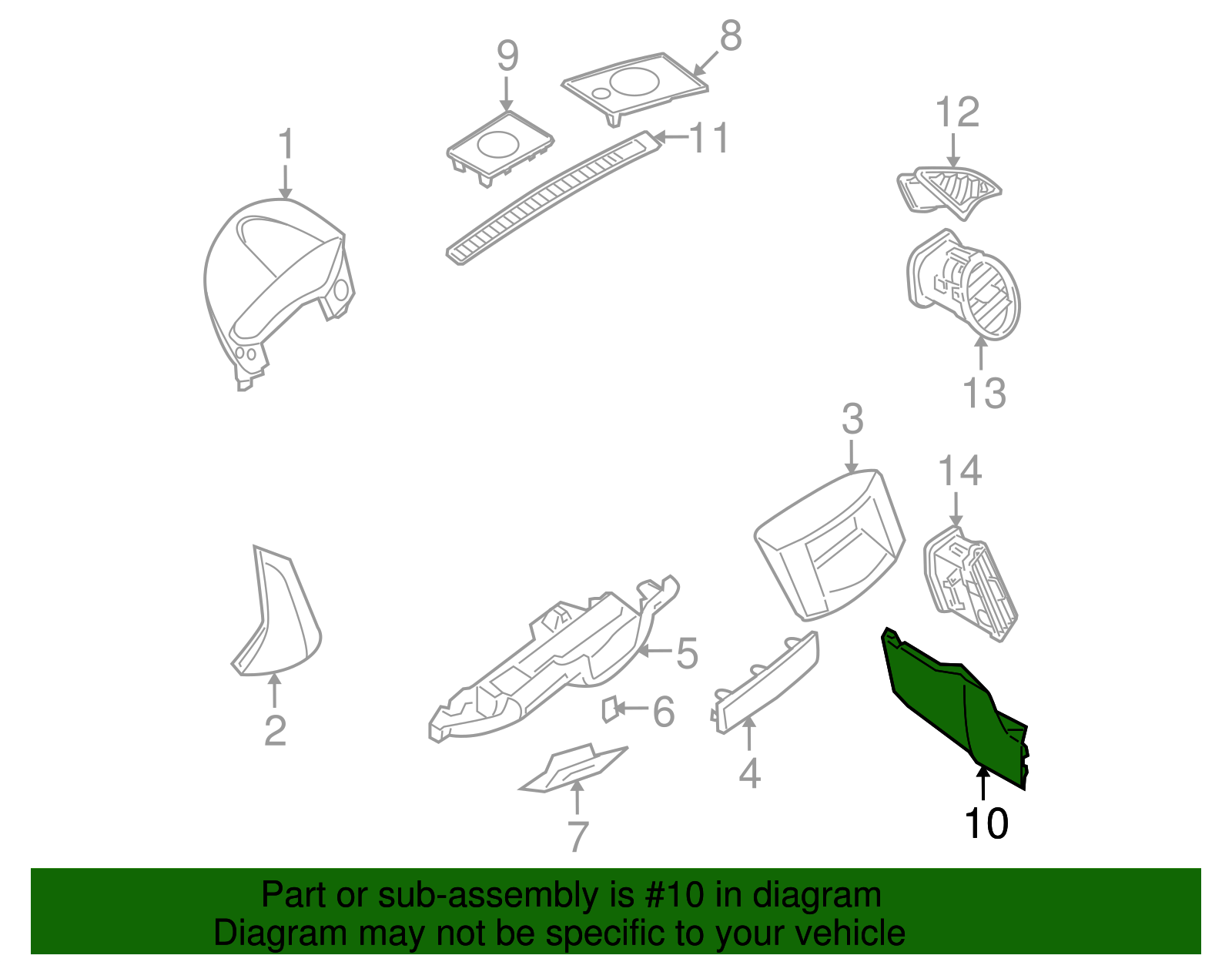 68921-9N00A - Finish Panel - 2009-2014 Nissan Maxima | Conicelli Nissan