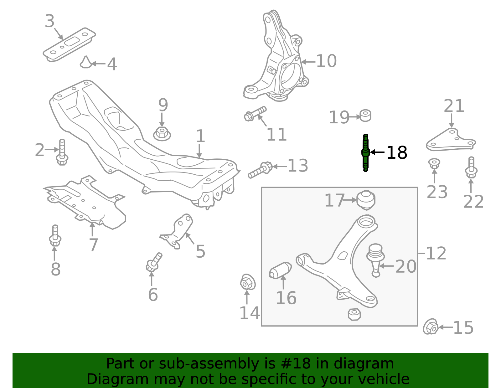 901370010 - Lower Control Arm Bolt 2012-2018 Subaru | Subaru Parts Exchange