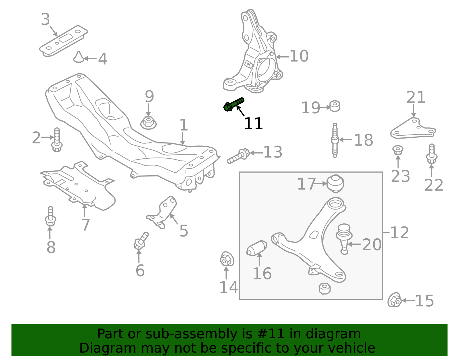 901000409 - Knuckle Bolt Subaru Factory Parts Online