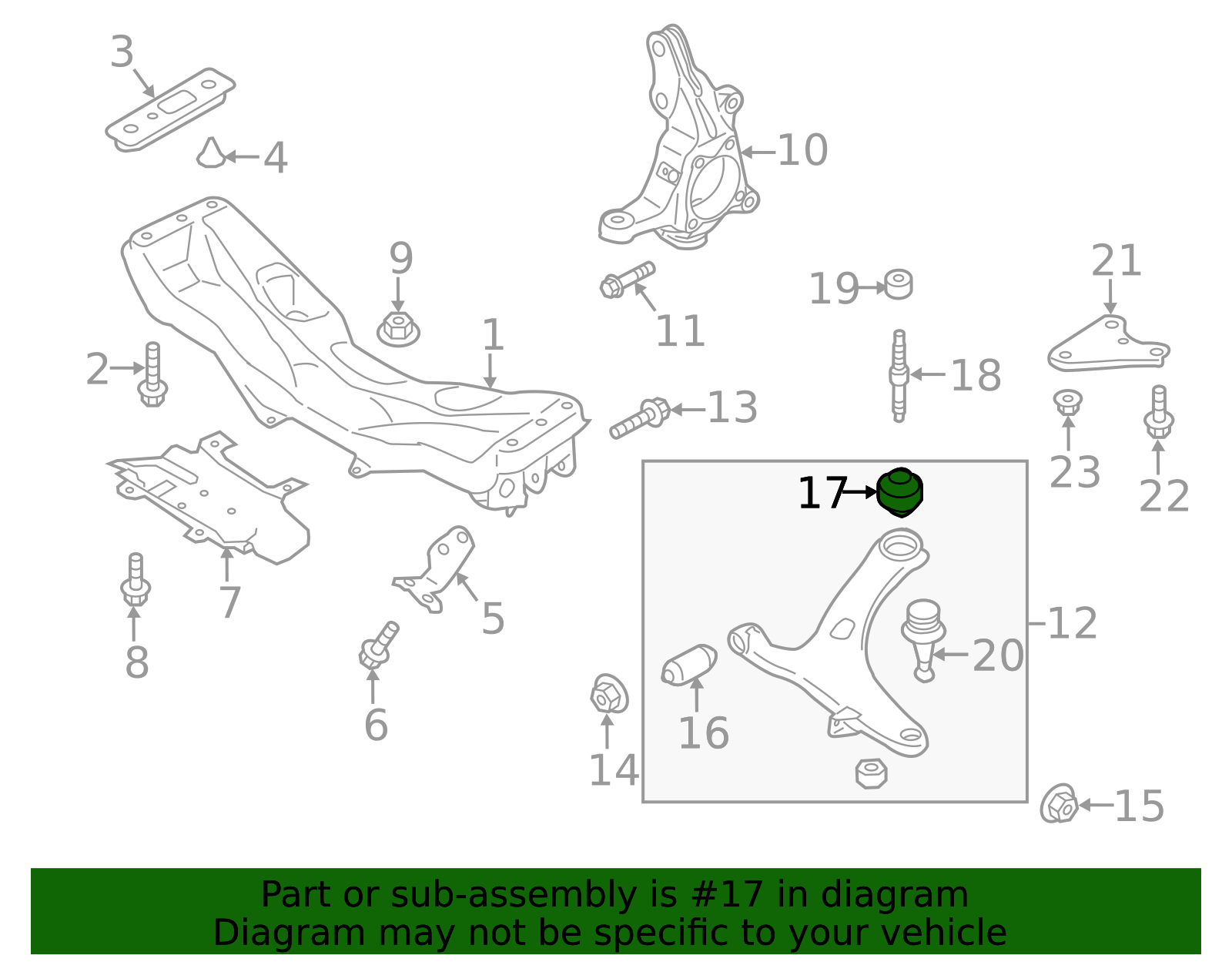 2005-2025 Subaru Lower Control Arm Rear Bushing 20204AG011 | OEM Parts ...
