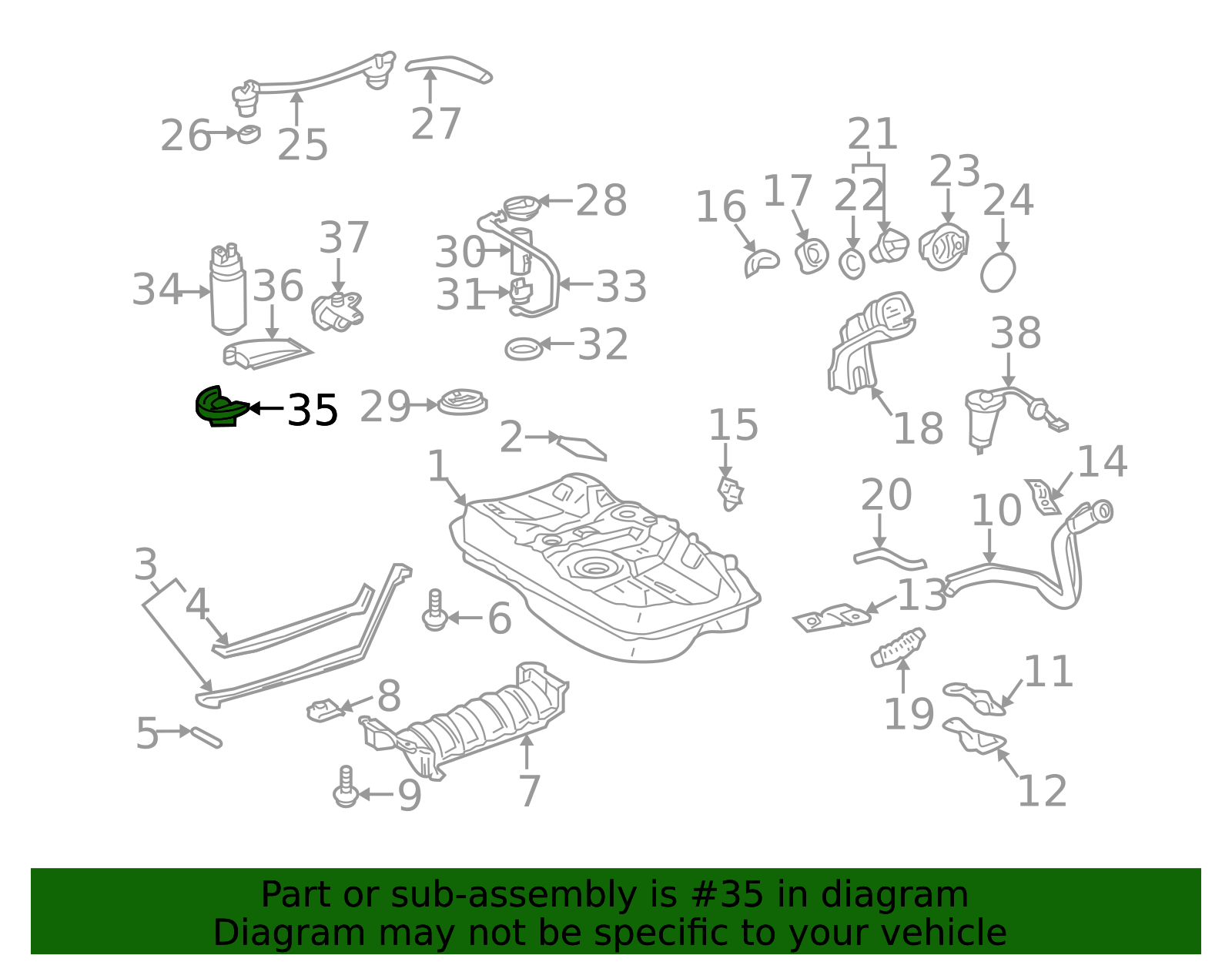 2000-2012 Toyota Fuel Pump Insulator 23249-0A020 | OEM Parts Online