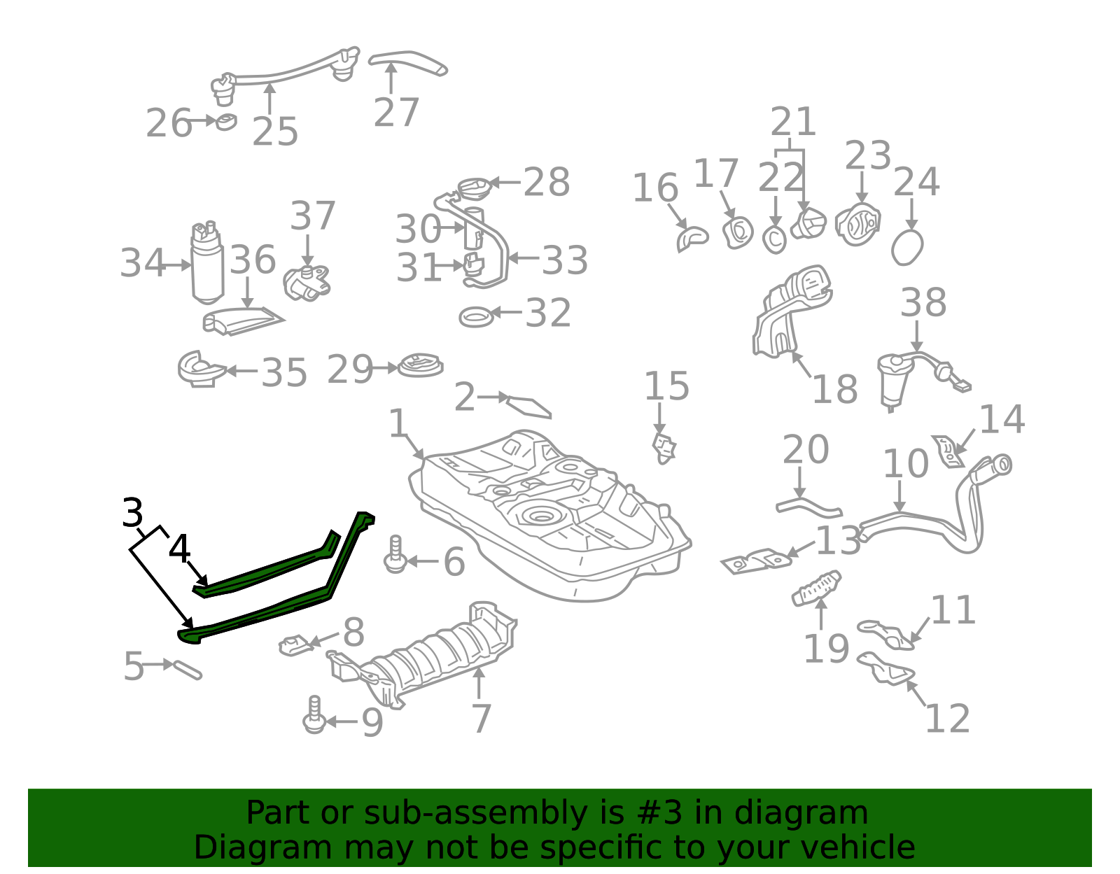 Fuel Tank Mount Strap 77601-07010 | Toyota Parts Center