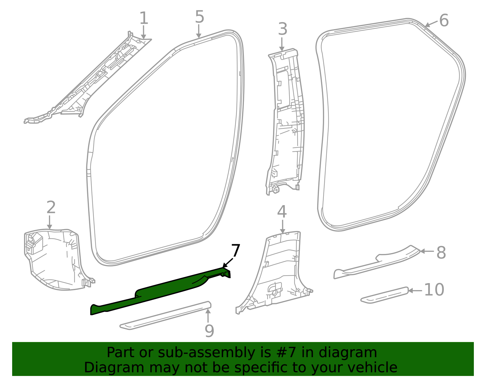 2016-2020 Toyota Mirai Sill Trim 67914-62010-C0 | Toyota Parts Center