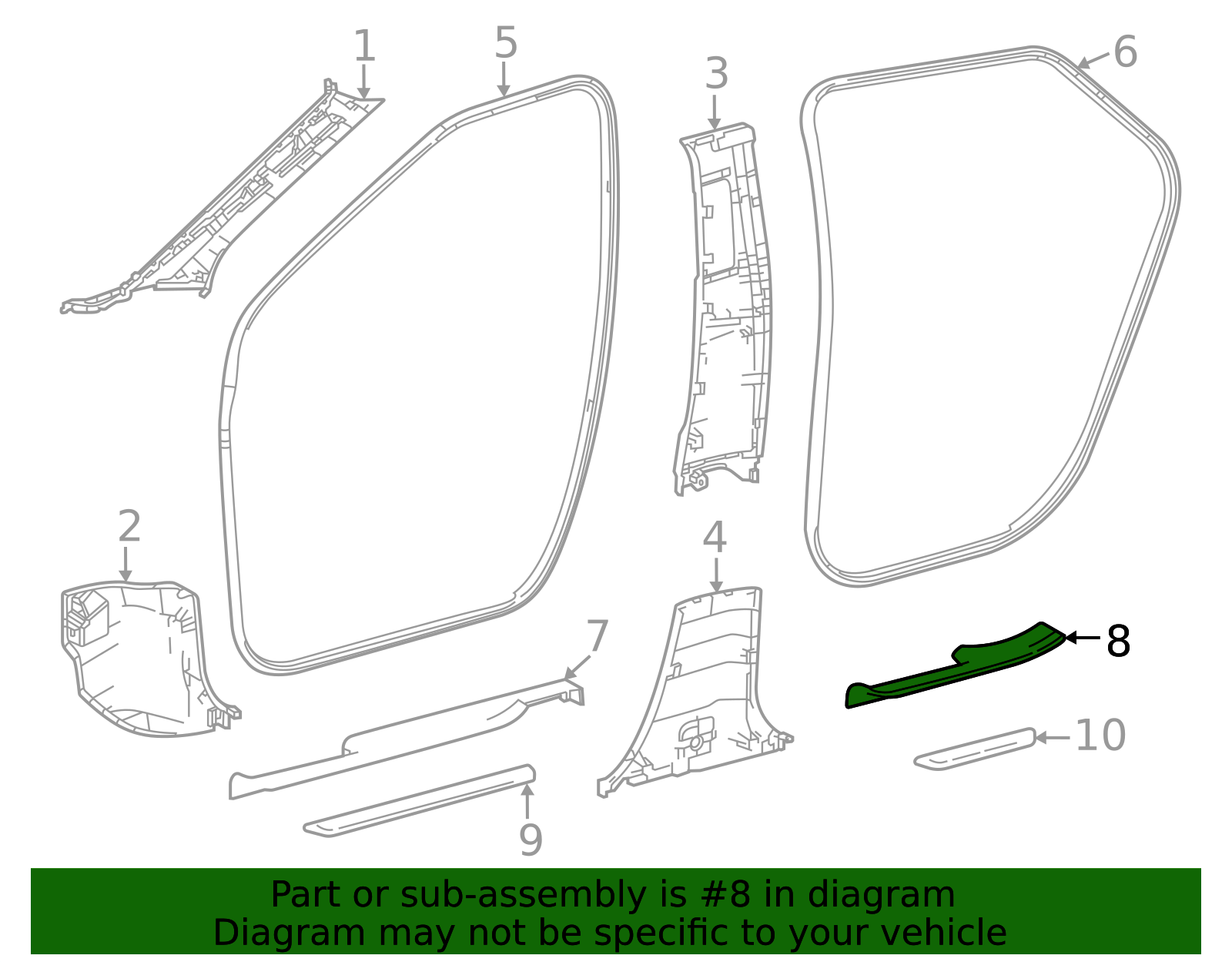 2016-2020 Toyota Mirai Sill Trim 67917-62010-C0 | MotorMotor