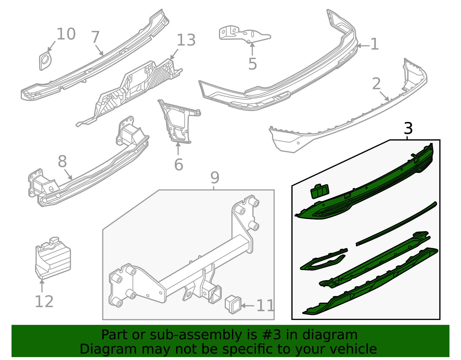 2020-2024 Audi Q7 Spoiler 4M0-807-434-P-IX3 | OEM Parts Online