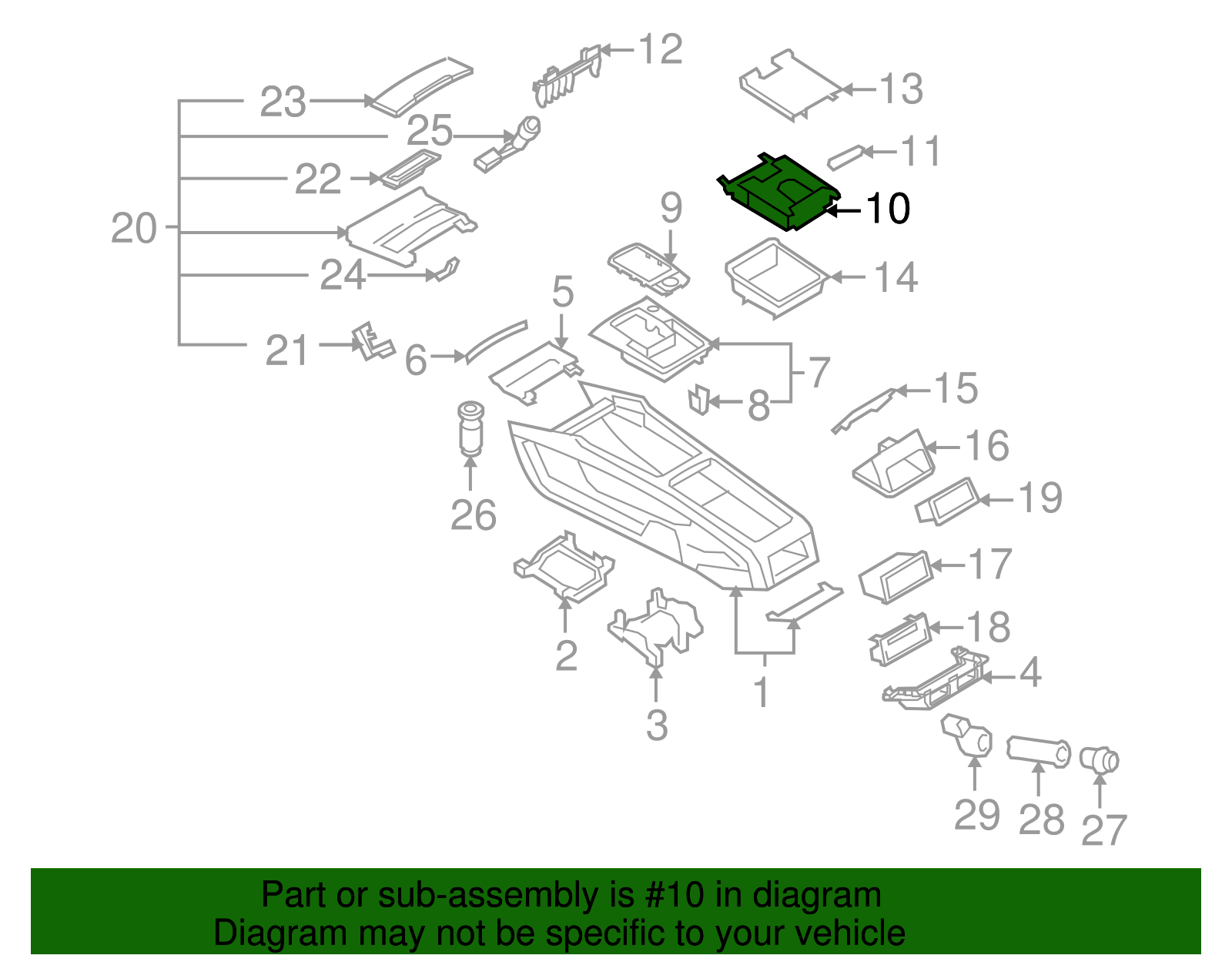 2007-2015 Audi Q7 AMI Retrofit - Plastic Mounting 4L0-864-981-E-6PS ...