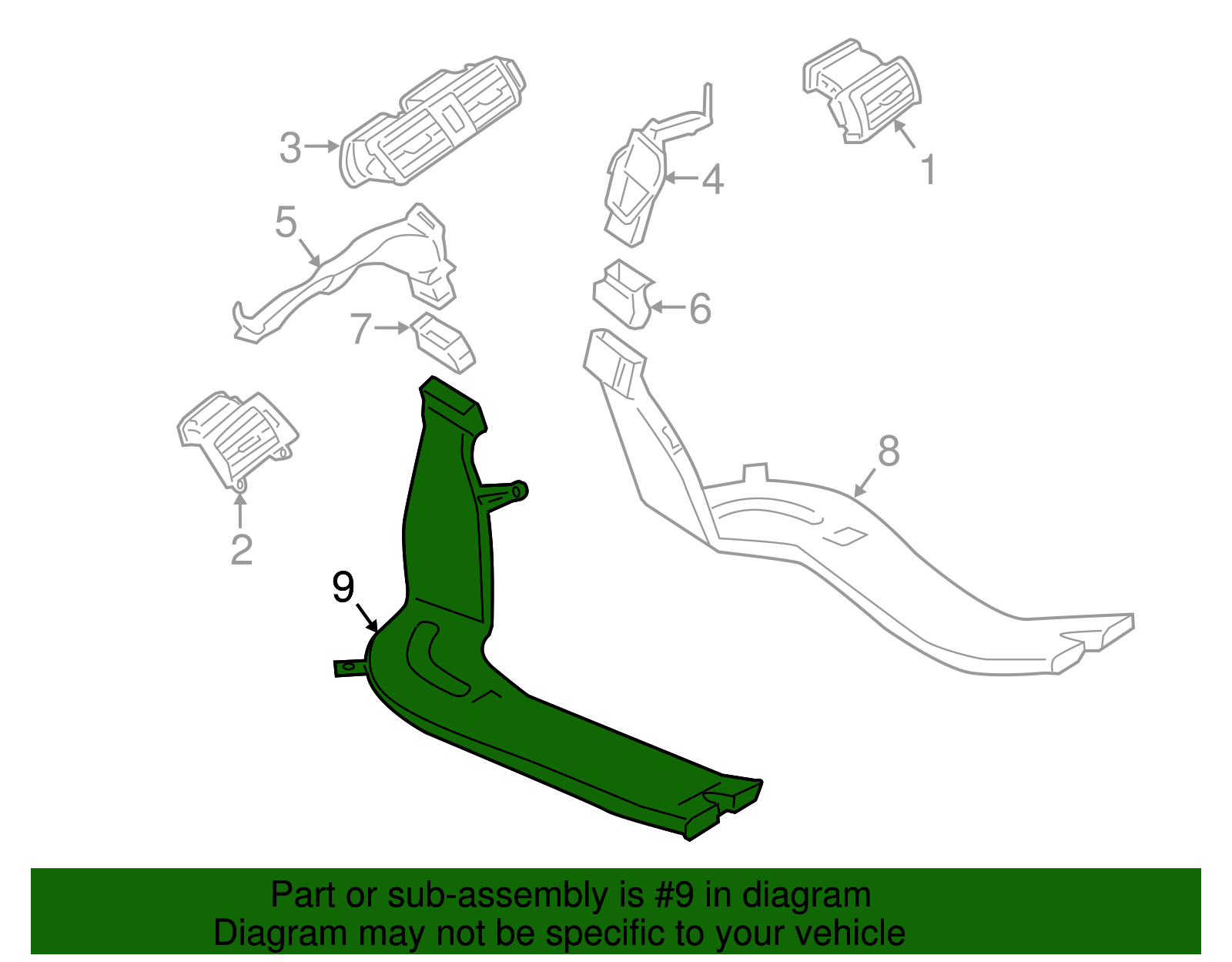 64-22-9-175-039 - 2011-2018 BMW - Air Duct | BMWPartsHub