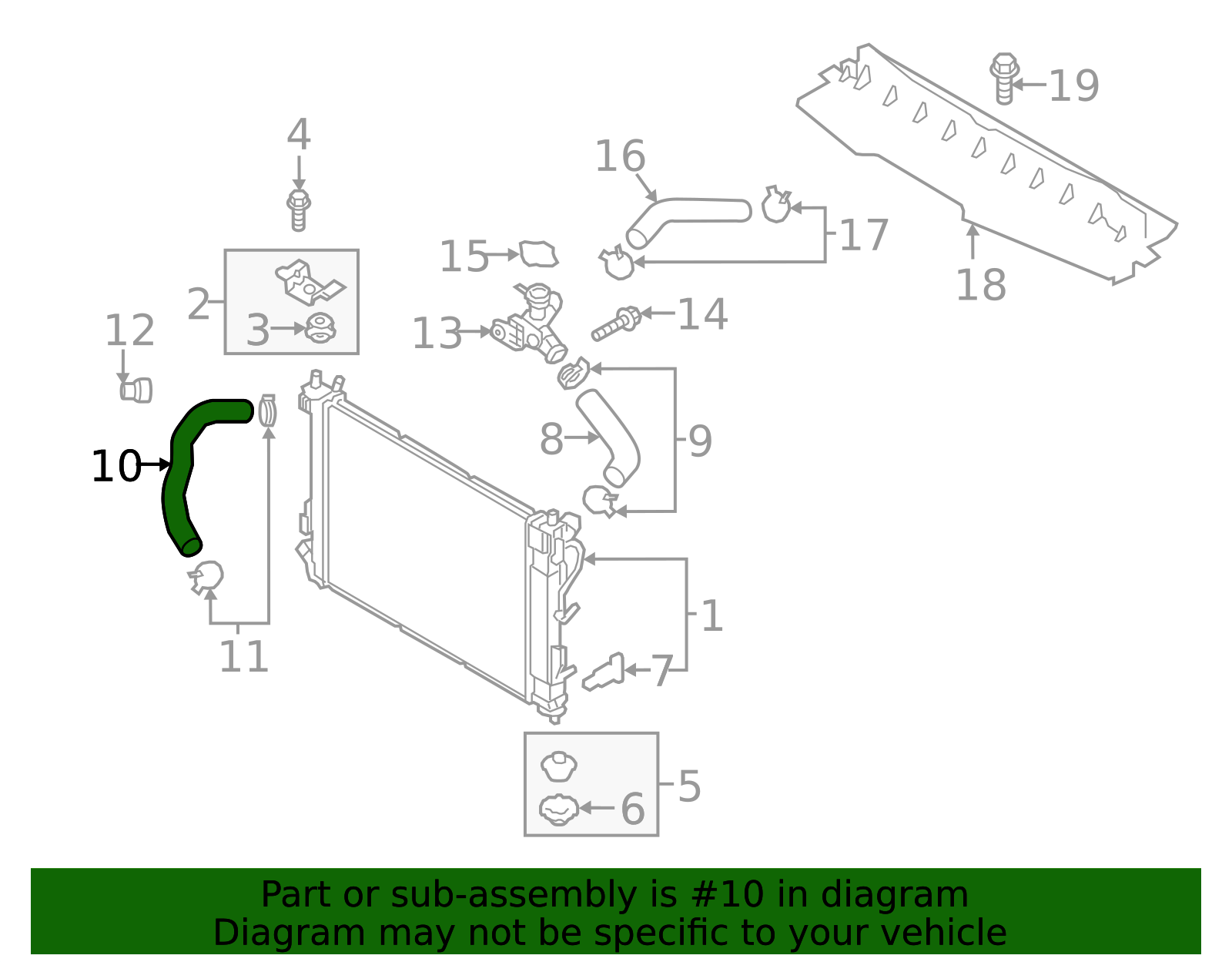 25412-H9200 - Lower Hose 2020-2023 Kia Rio | Kia.Parts Store