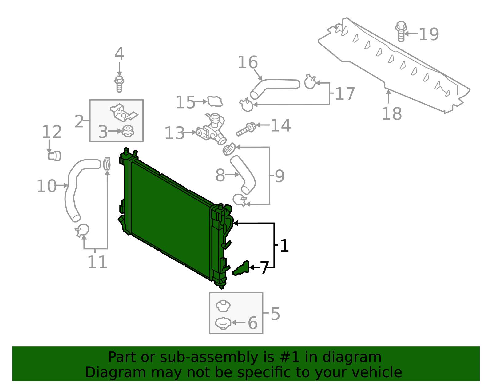 2018-2023 Kia Rio Radiator Assembly 25310-H9000 | QuirkParts