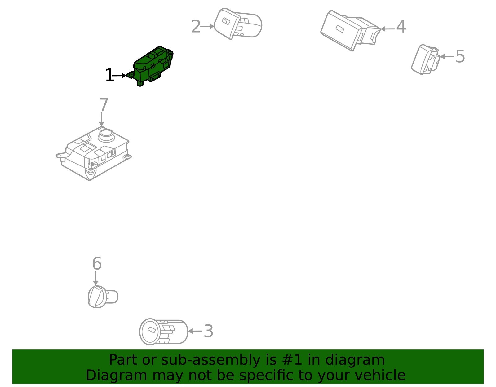 2021-2024 Kia Sorento | Switch | 93300-P2300 | Kia Auto Parts