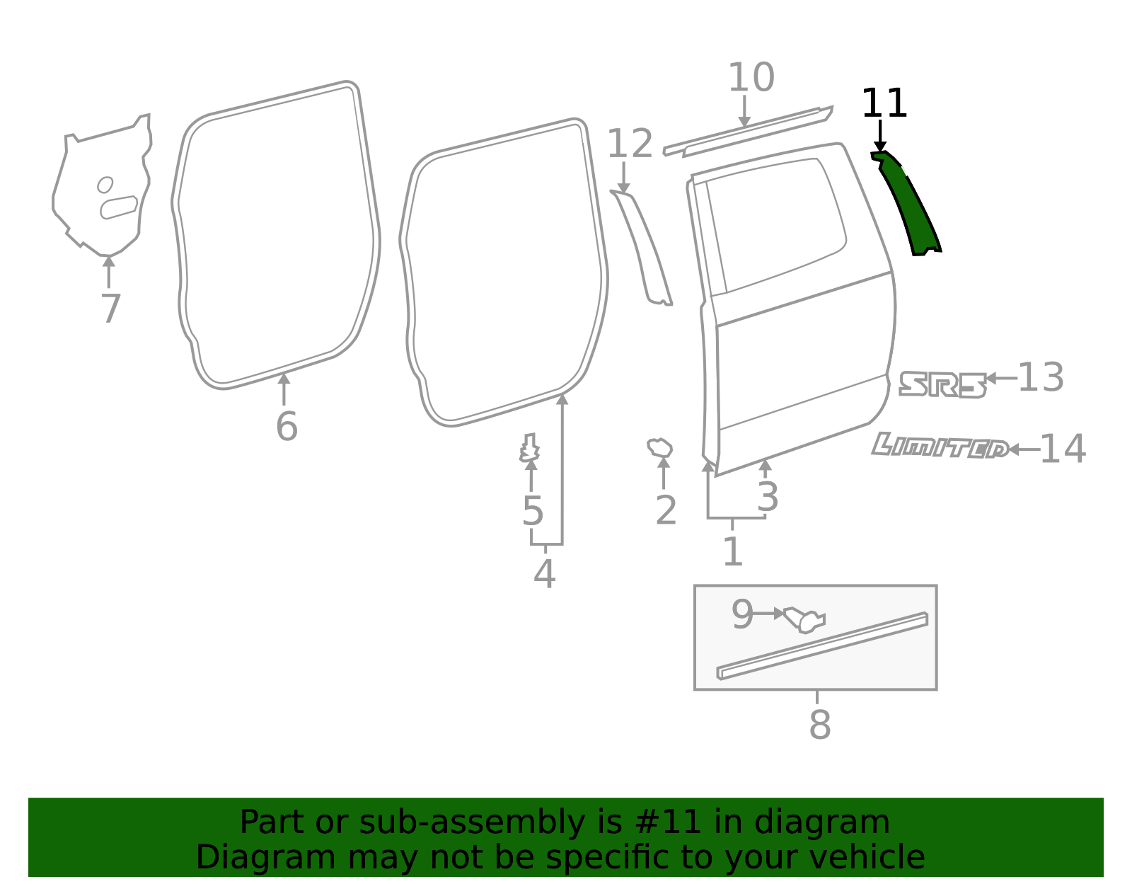 2022-2025 Toyota Tundra 2022-2024 Toyota Tundra - Rear Molding 75764 ...