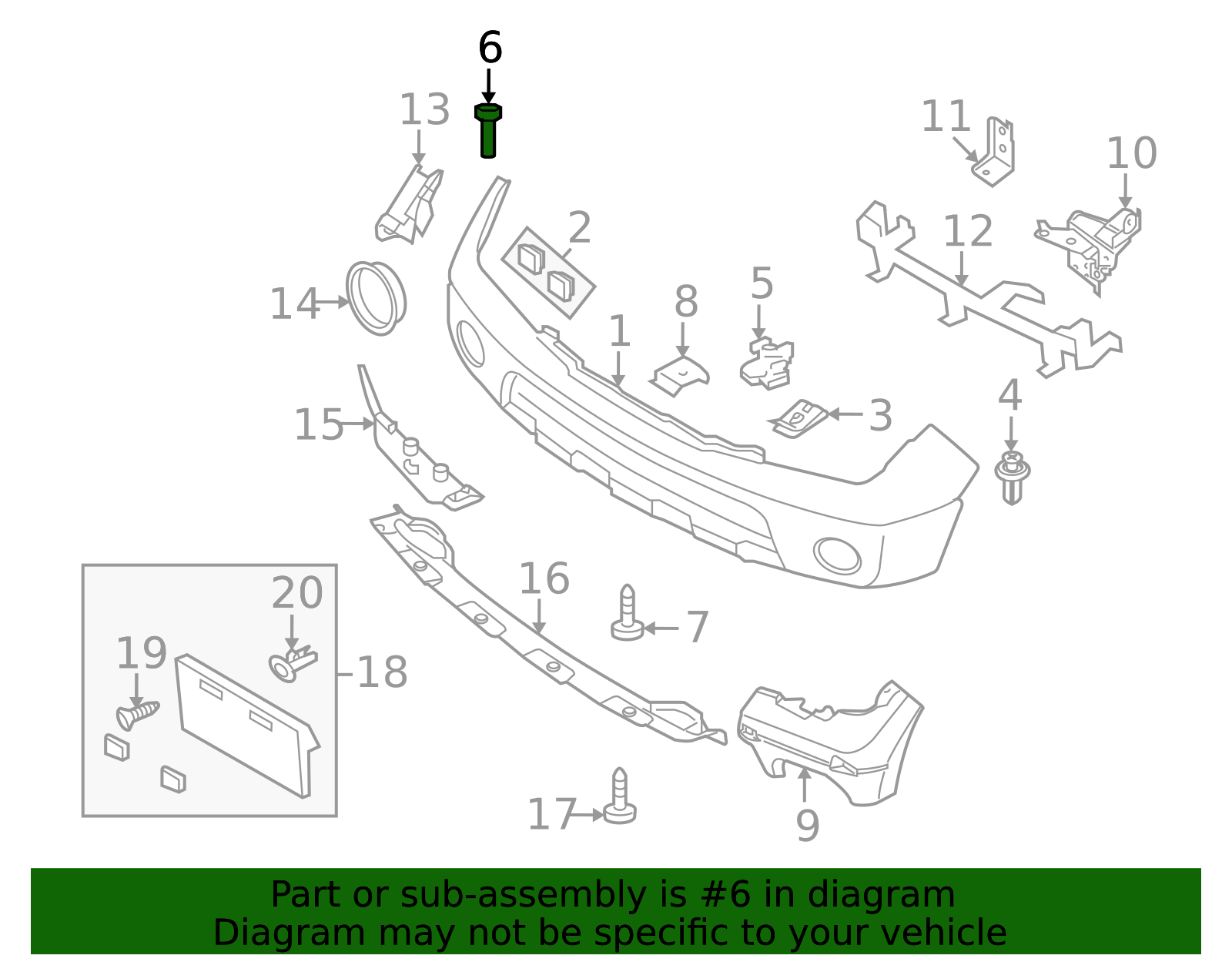 01515-0009U - Bumper Cover Rivet 2005-2025 Nissan | Official Nissan ...